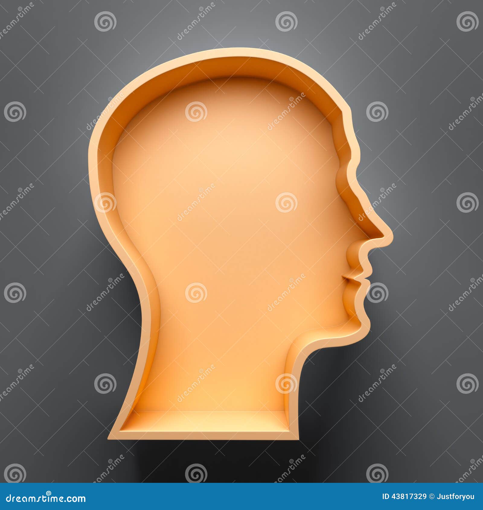 Head shape 3d stock image. Illustration of intelligence - 43817329