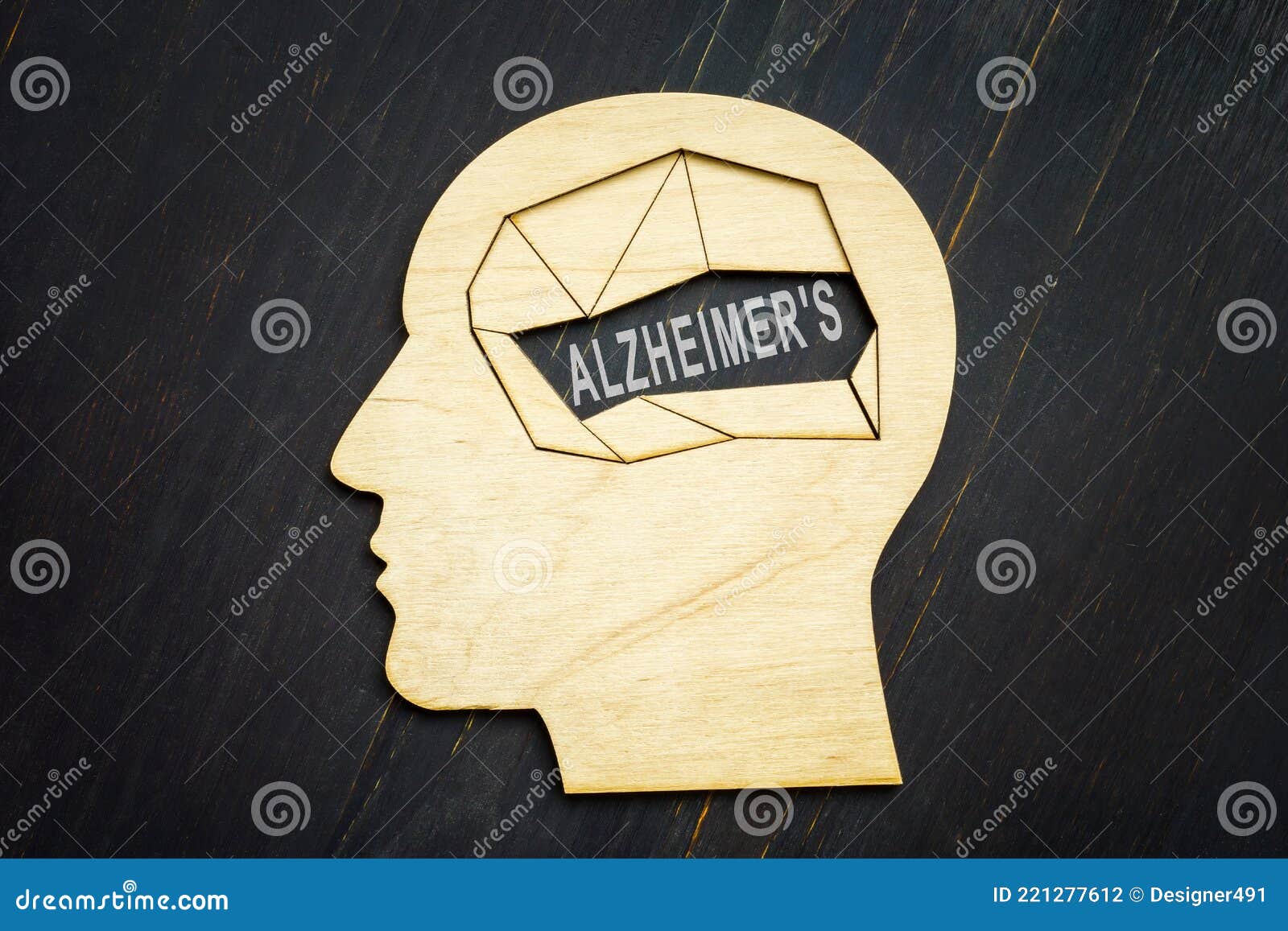 Head Shape with Empty Space and Alzheimer Disease. Stock Photo - Image ...
