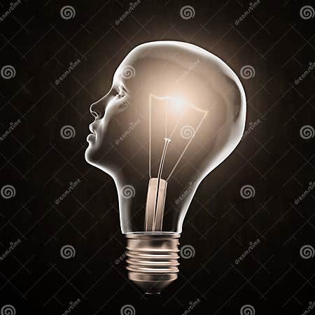 Head shaped light bulb stock image. Image of concept - 22488721