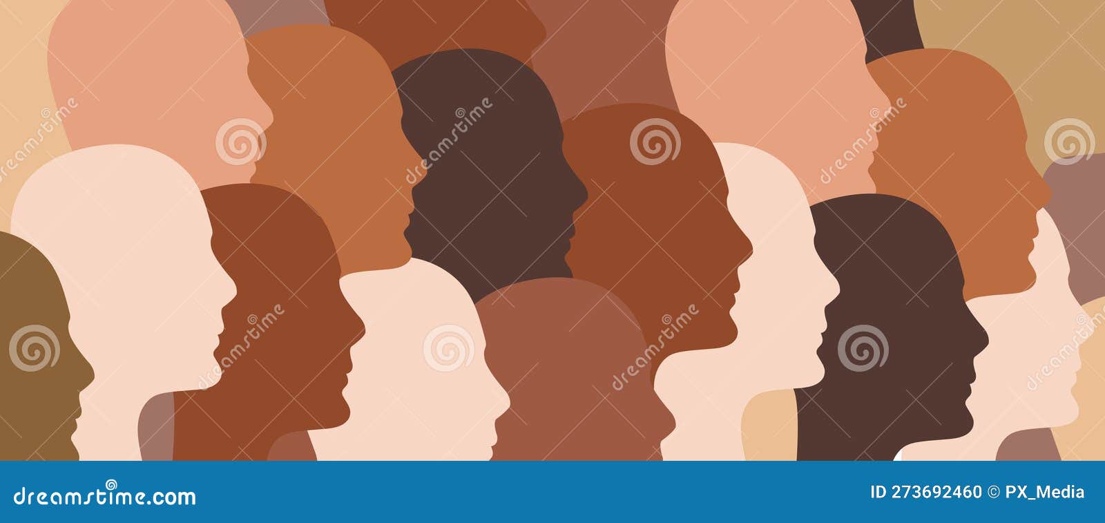 Head Shapes in Various Skin Colors - Diversity Concept Stock Vector ...
