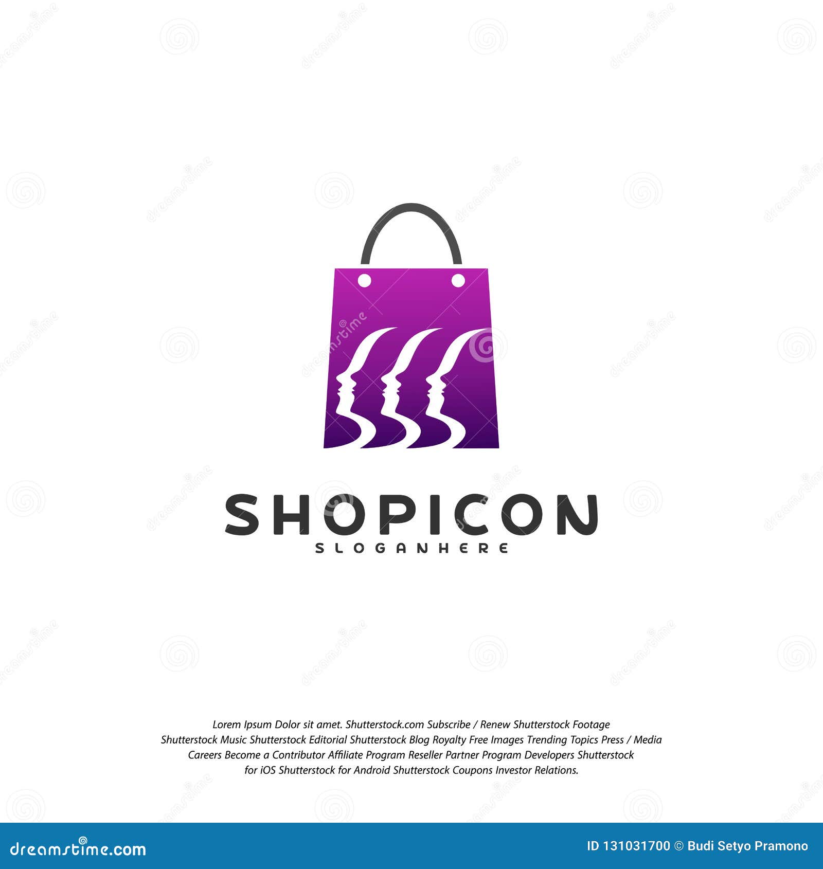 Head Shop Logo Template Design Vector Stock Vector - Illustration of ...