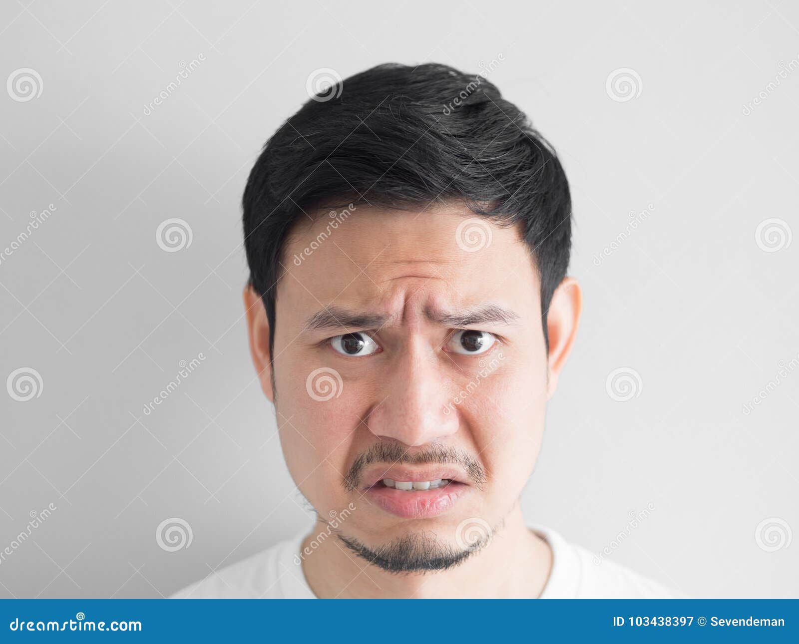 Head Shot of Angry Face Man. Stock Image - Image of furious, anger ...
