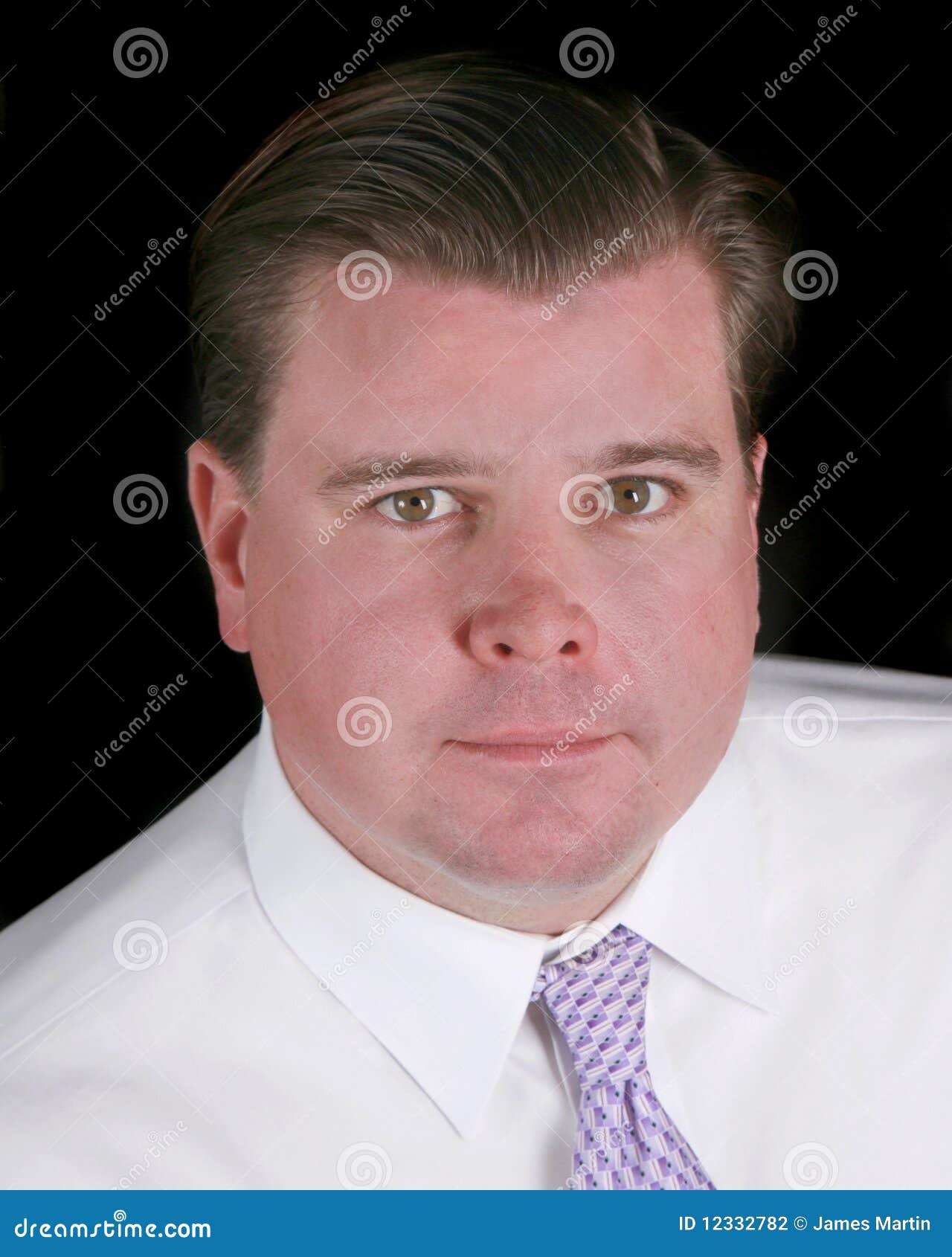 Head Shot of a Business Man Isolated on Black Stock Photo - Image of ...