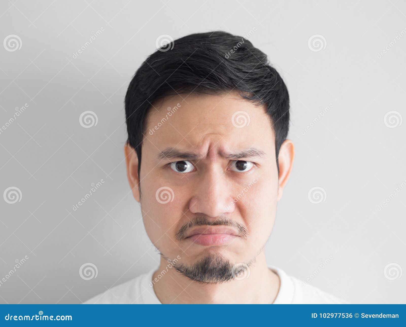 Head Shot of Grumpy Face Man. Stock Photo - Image of grumpy, business ...