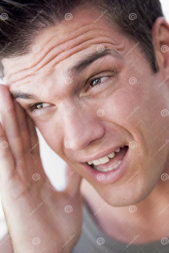 Head shot of man scowling stock image. Image of thirties - 5945081