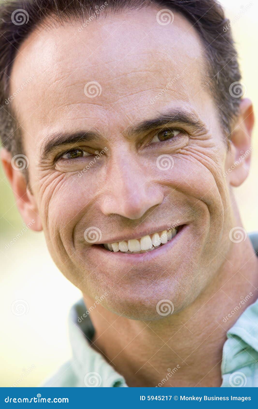 Head shot of man smiling stock image. Image of forties - 5945217