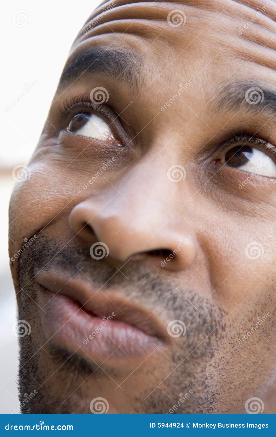 Head shot of man thinking stock photo. Image of portrait - 5944924