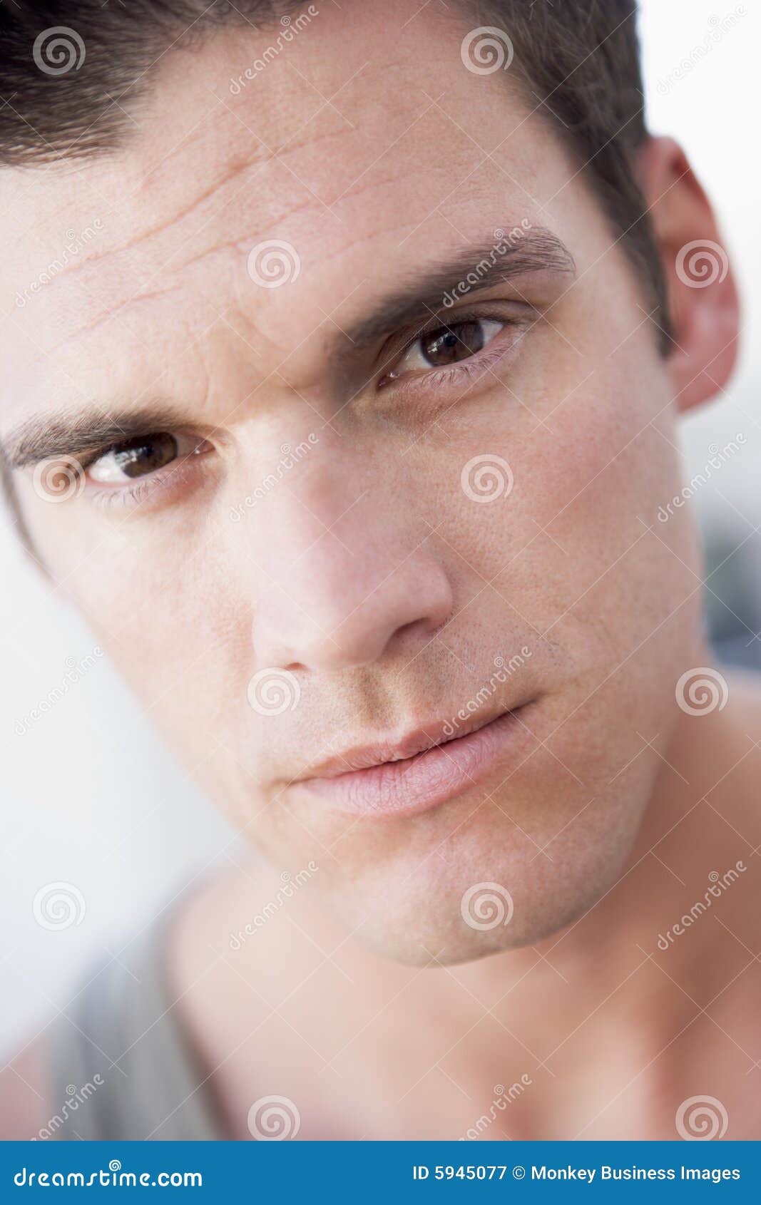 Head shot of man thinking stock image. Image of portrait - 5945077