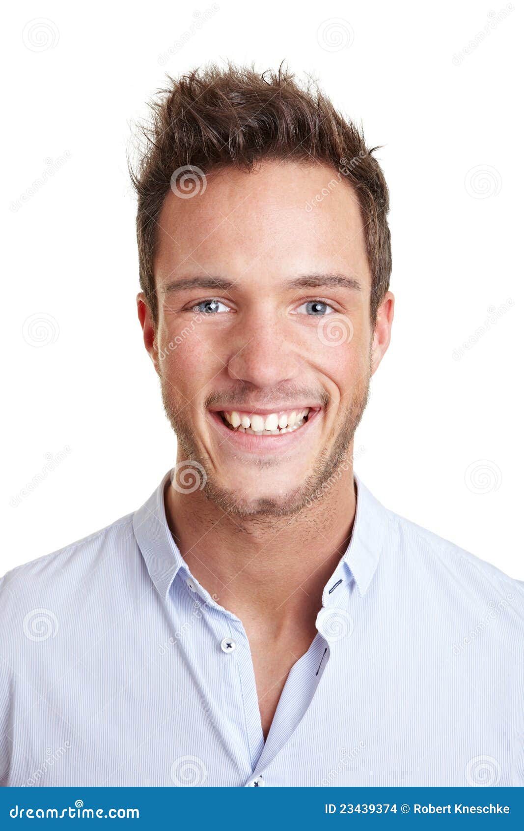Head Shot of Smiling Business Man Stock Photo - Image of attractive ...