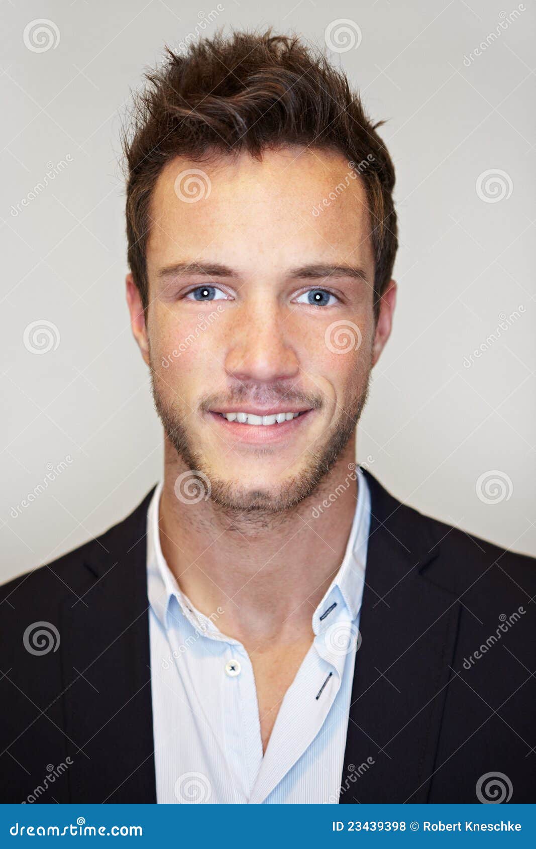 Head Shot of Young Business Man Stock Photo - Image of smile, people ...