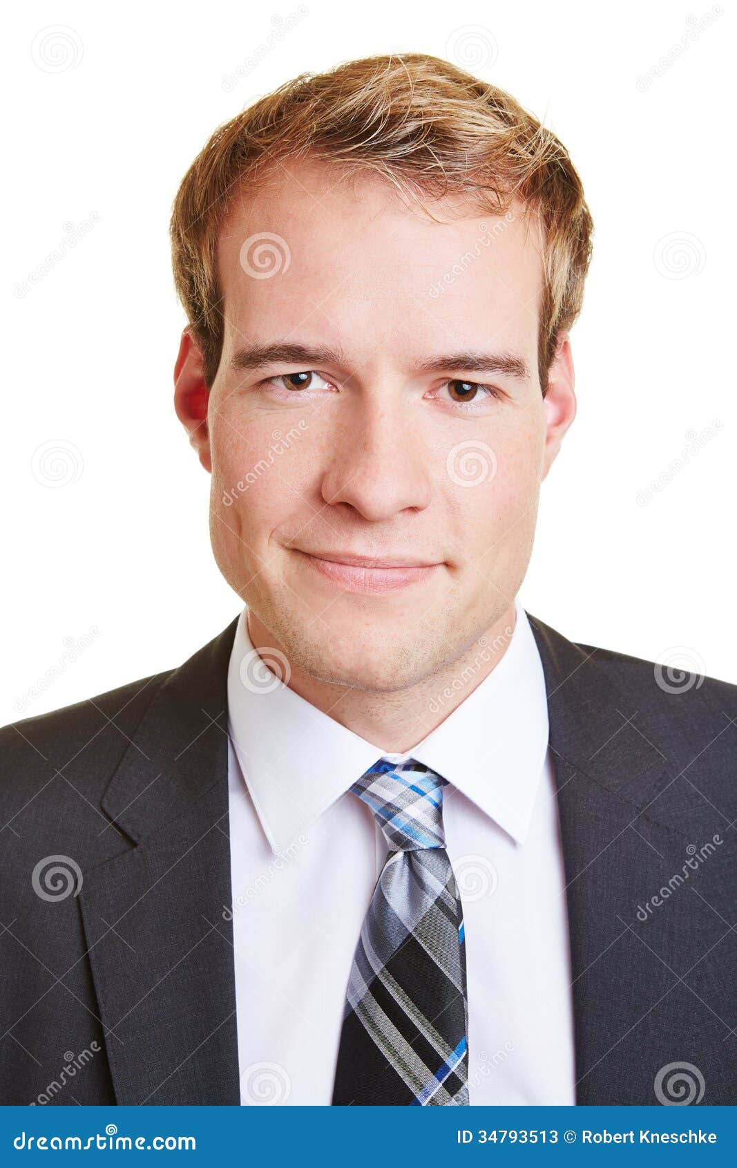 Head Shot of Young Business Man Stock Image - Image of suit ...