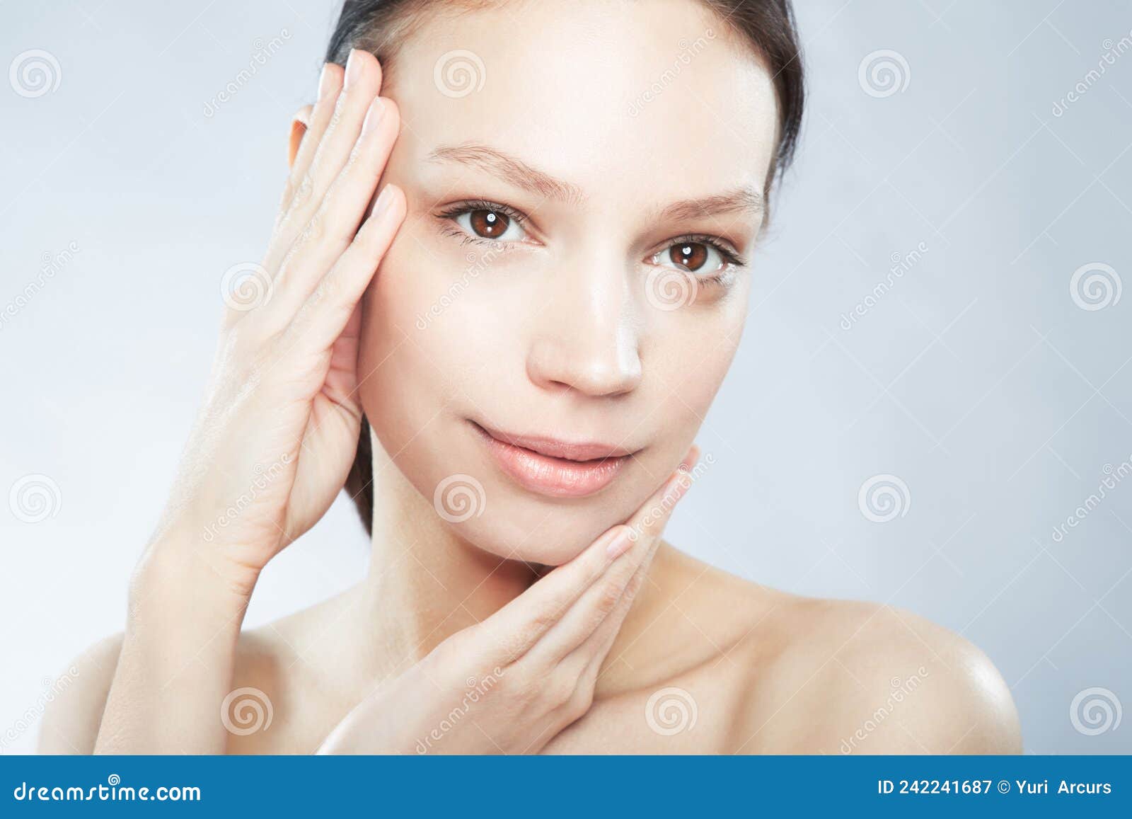 Flawless Femininity Head And Shoulder Portrait Of A Beautiful Young