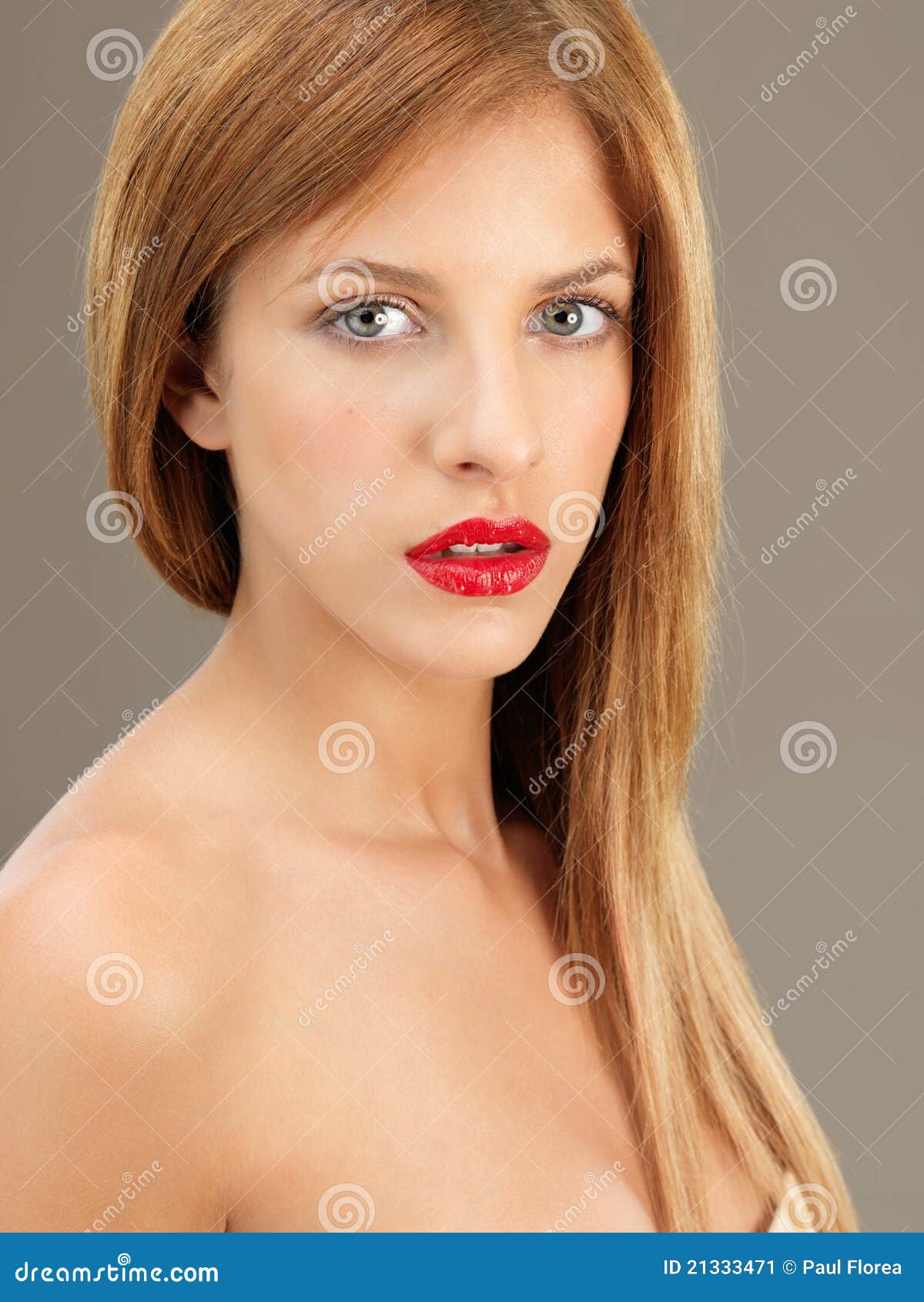 Head And Shoulders Beauty Portrait Blonde Woman Stock Image Image Of
