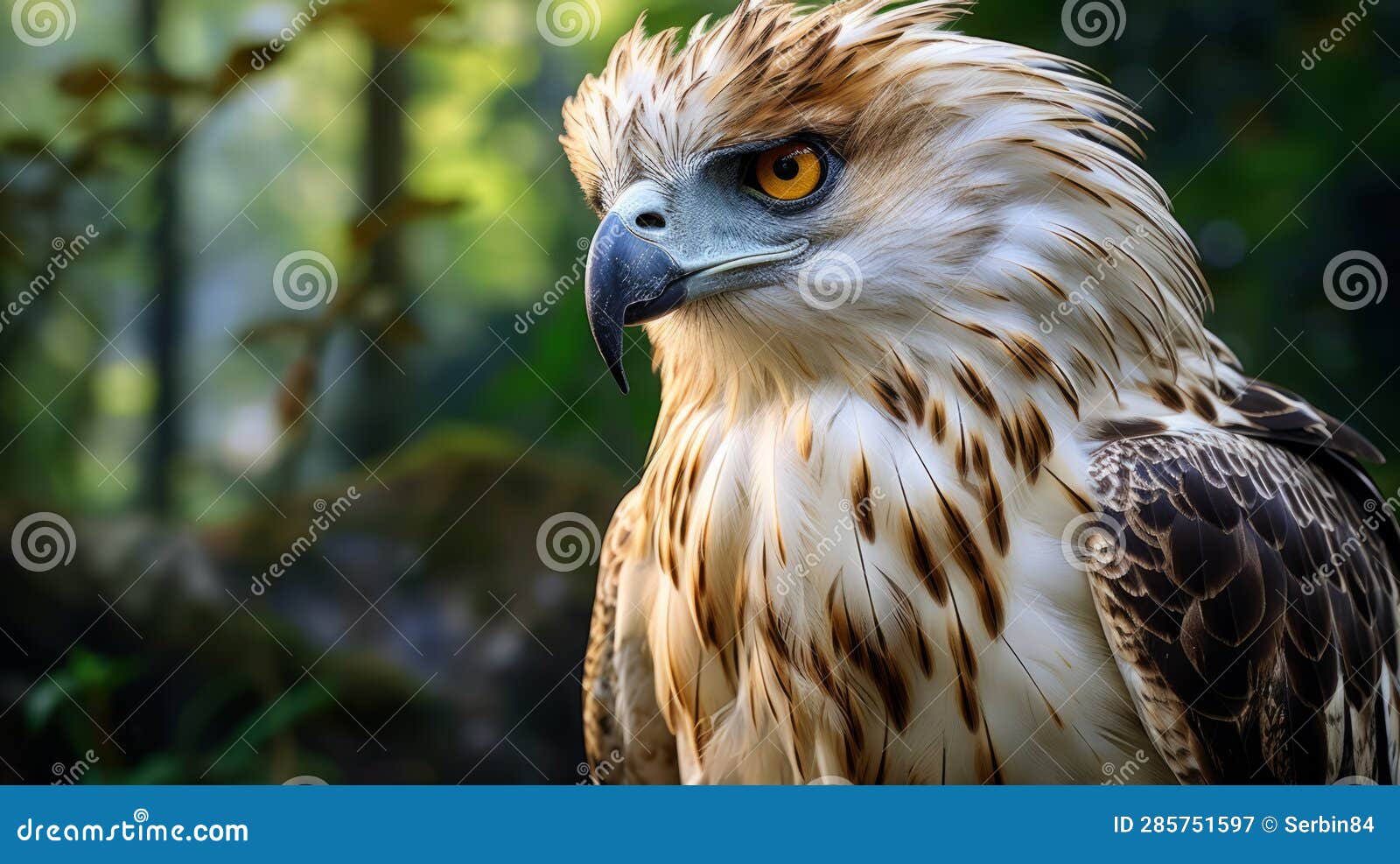 Head And Shoulders Of Philippine Eagle. Philippine Eagle Rare Bird In ...