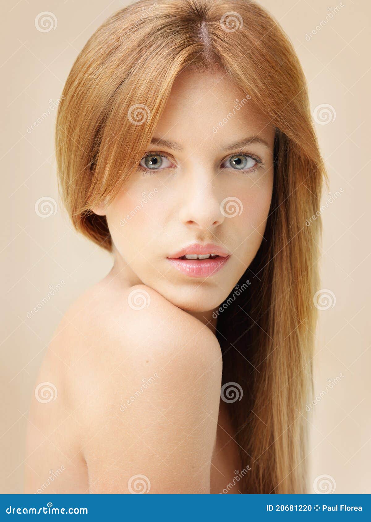 Head and Shoulders Portrait of Beautiful Woman Stock Photo - Image of ...