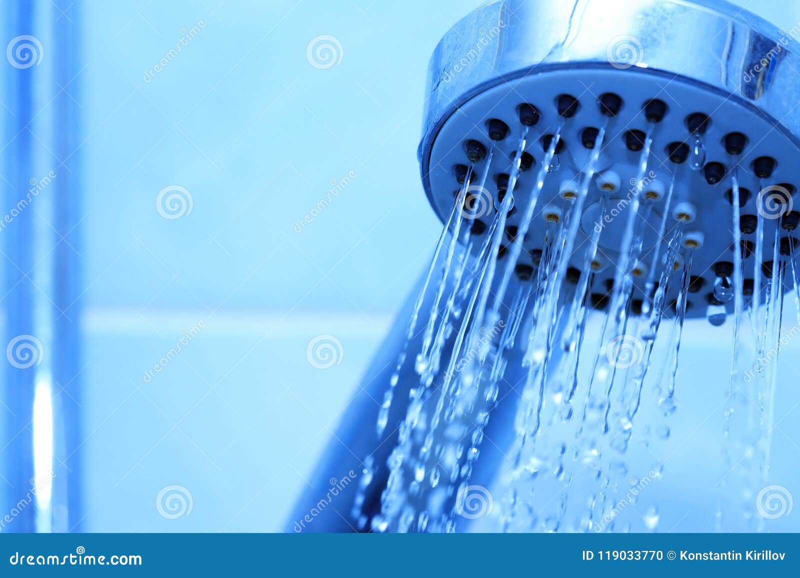 Head Shower Closeup stock photo. Image of chrome, shower - 119033770