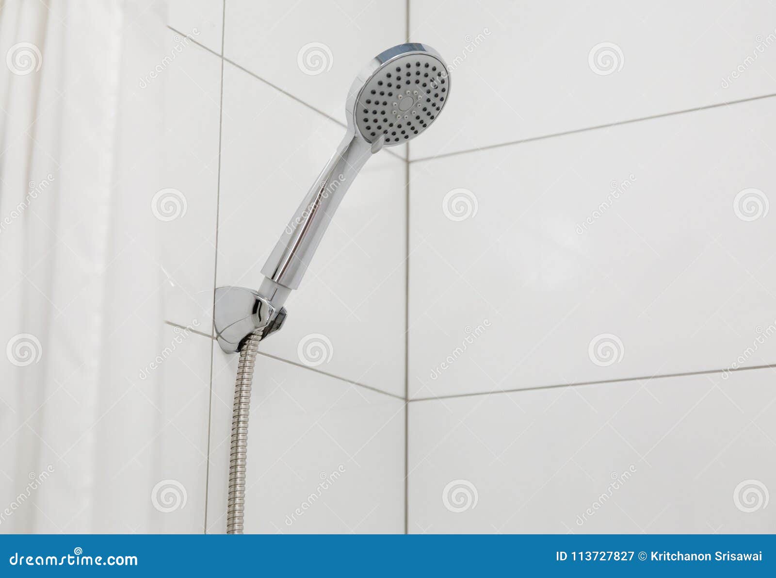 Head Shower with White Background Stock Image - Image of modern ...