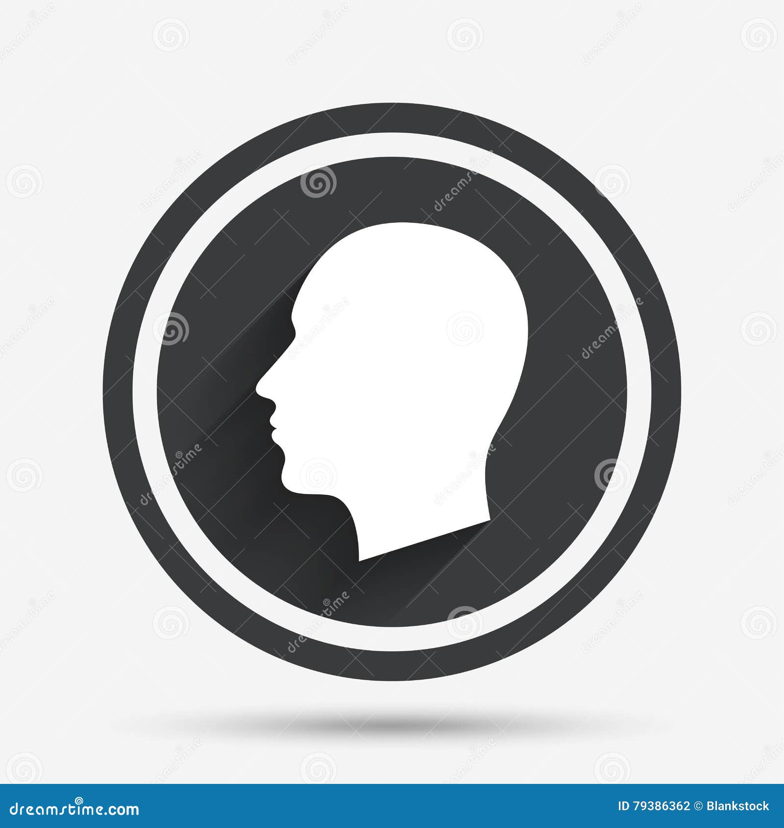 Head Sign Icon. Male Human Head. Stock Vector - Illustration of ...