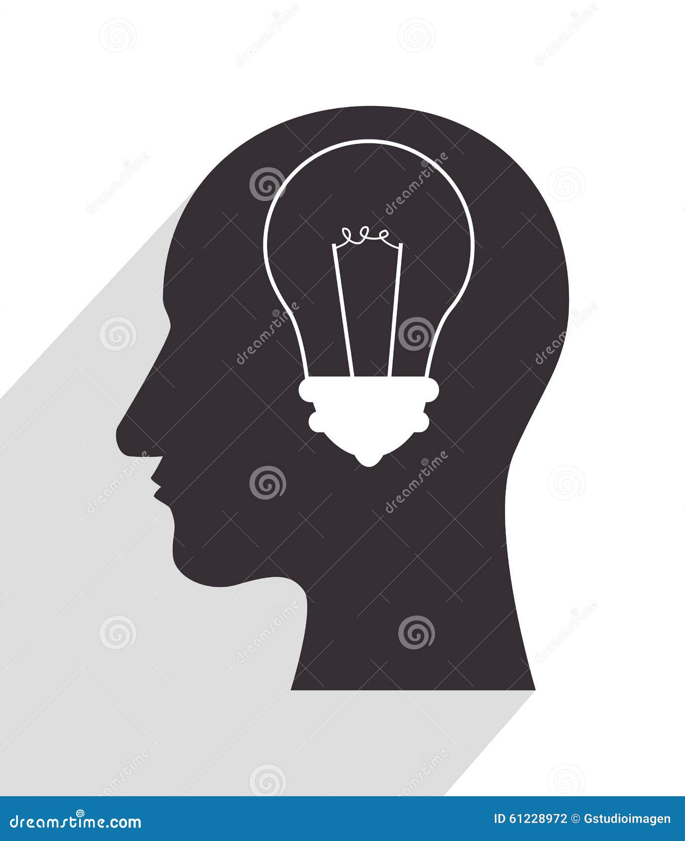 In head silhouette stock vector. Illustration of hair - 61228972