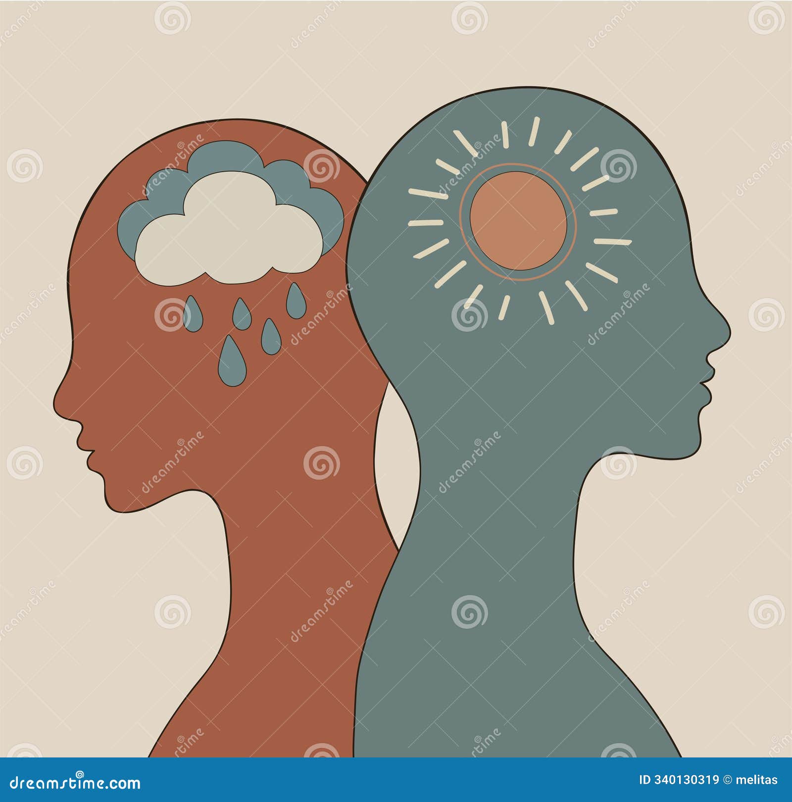 Bipolar Disorder Symptoms Sick Man And Prevention Infographic. H ...