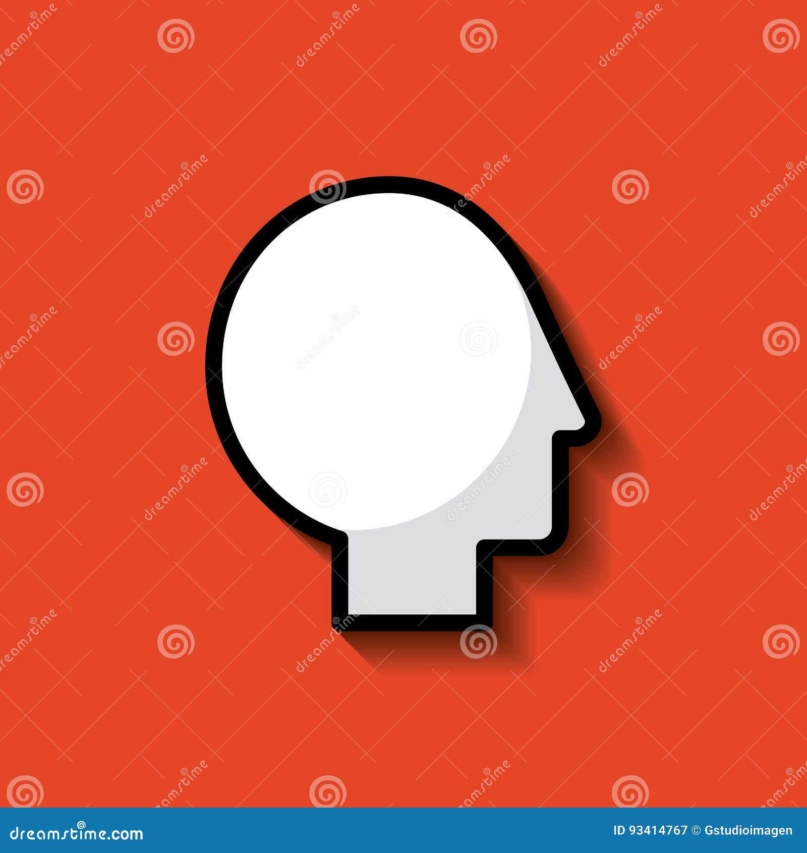 Head Silhouette Mind Concept Image Stock Vector - Illustration of head ...
