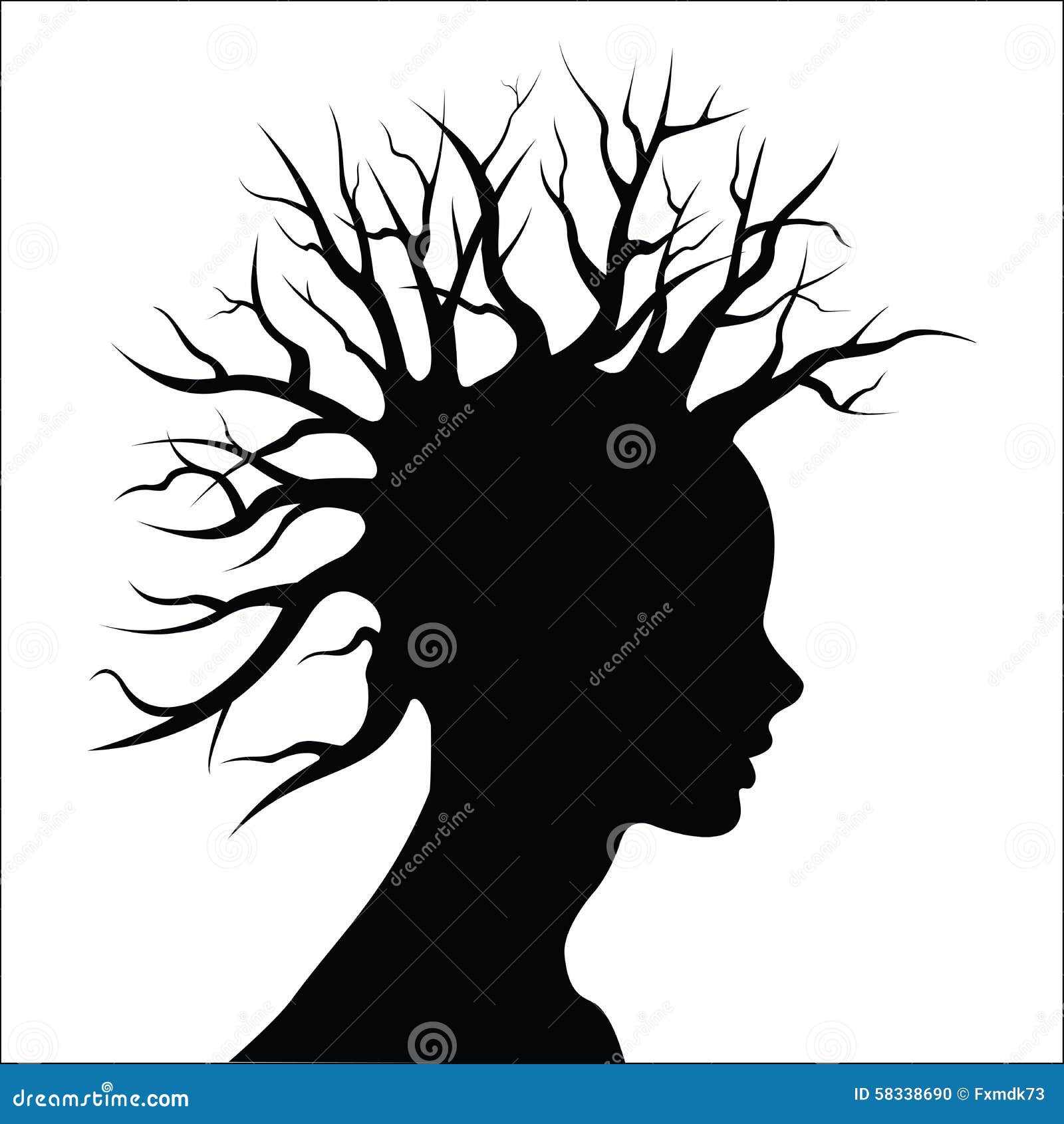 Tree Hair Head Stock Illustrations – 1,530 Tree Hair Head Stock ...