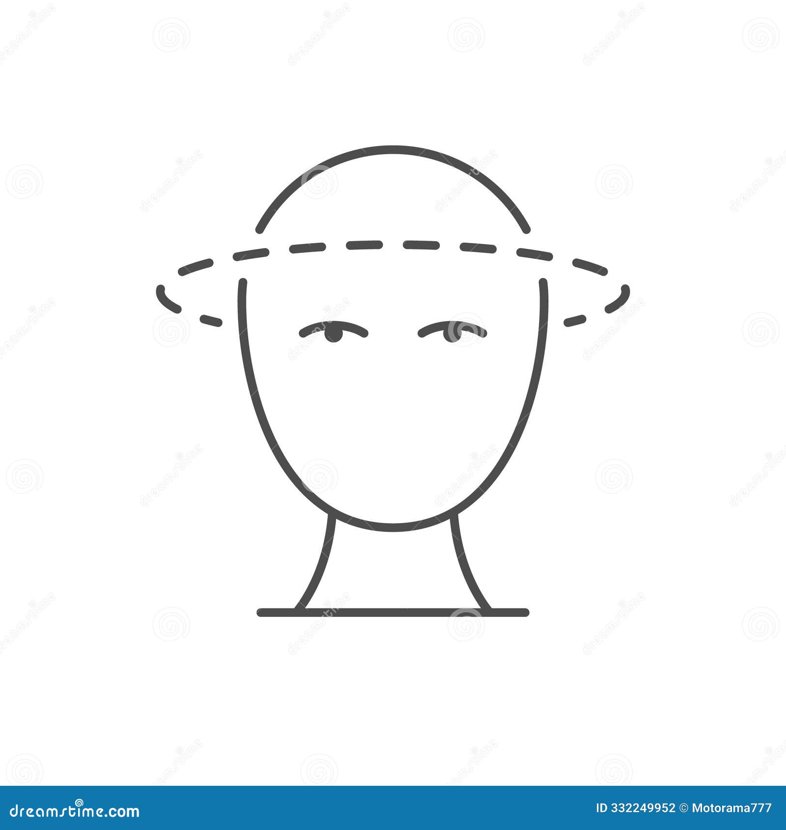 Head Size Line Outline Icon Stock Illustration - Illustration of size ...