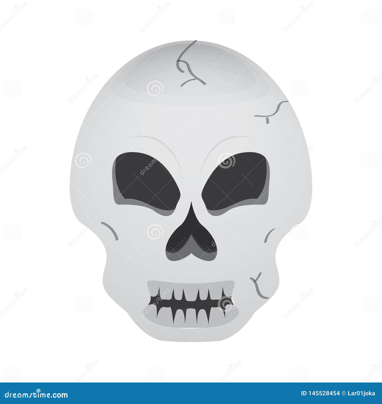 Head skull cartoon image stock vector. Illustration of face - 145528454