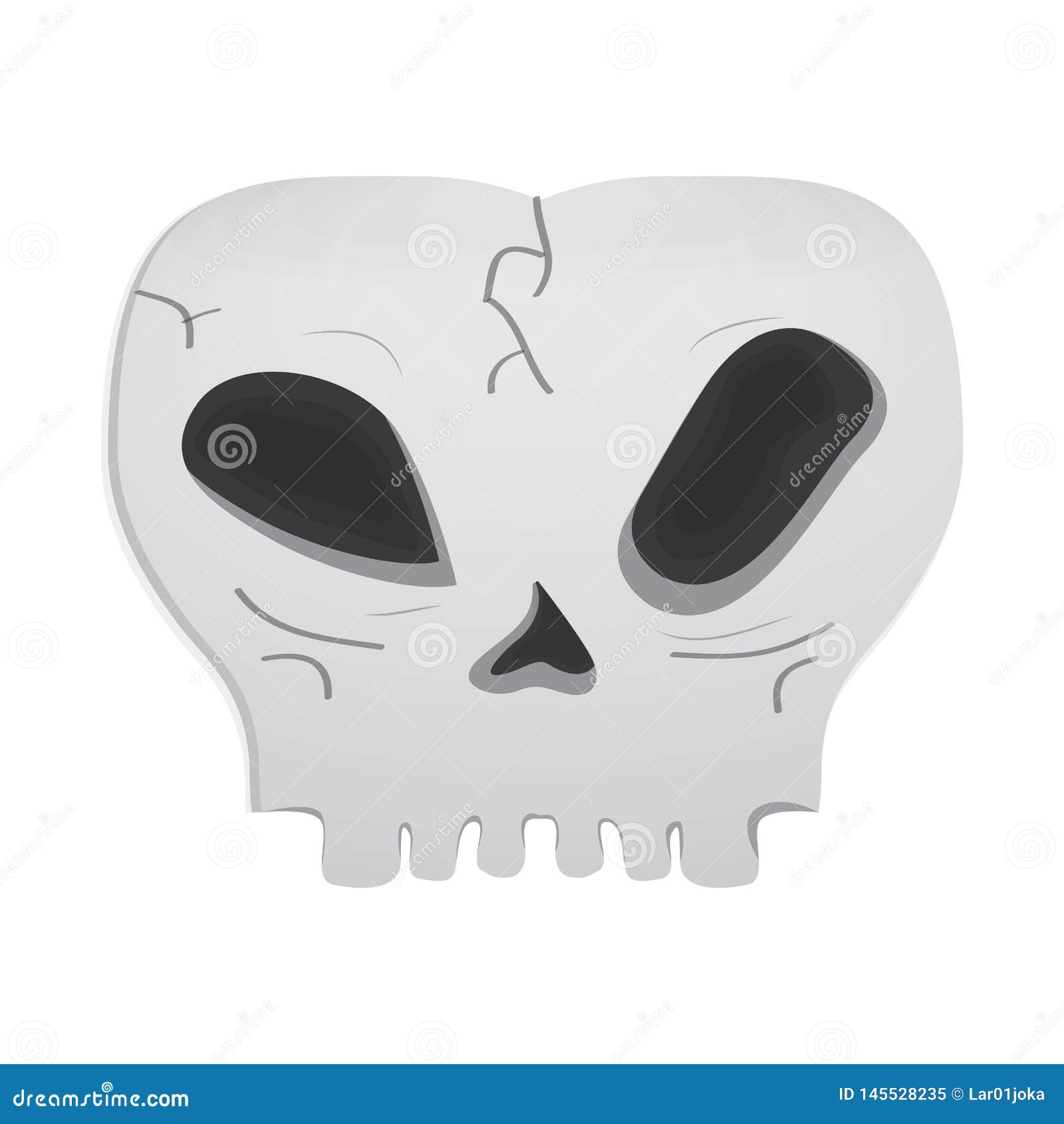 Head skull cartoon image stock vector. Illustration of design - 145528235