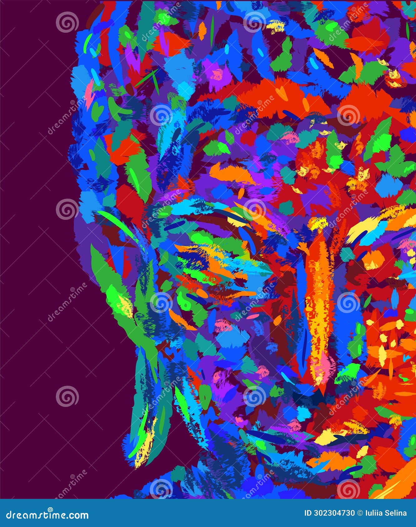 Head Smiling Buddha stock photo. Image of pattern, modern - 302304730