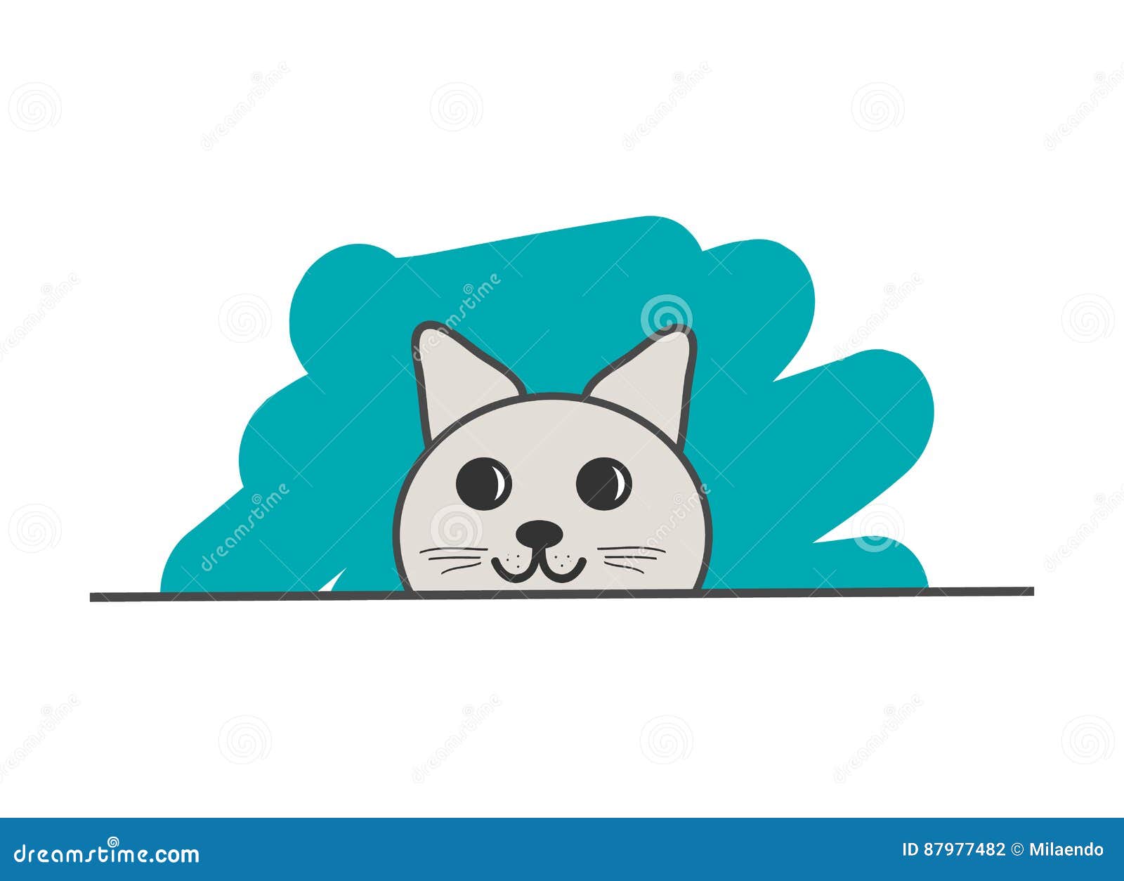 Head sneaky cat stock vector. Illustration of nose, emblem - 87977482