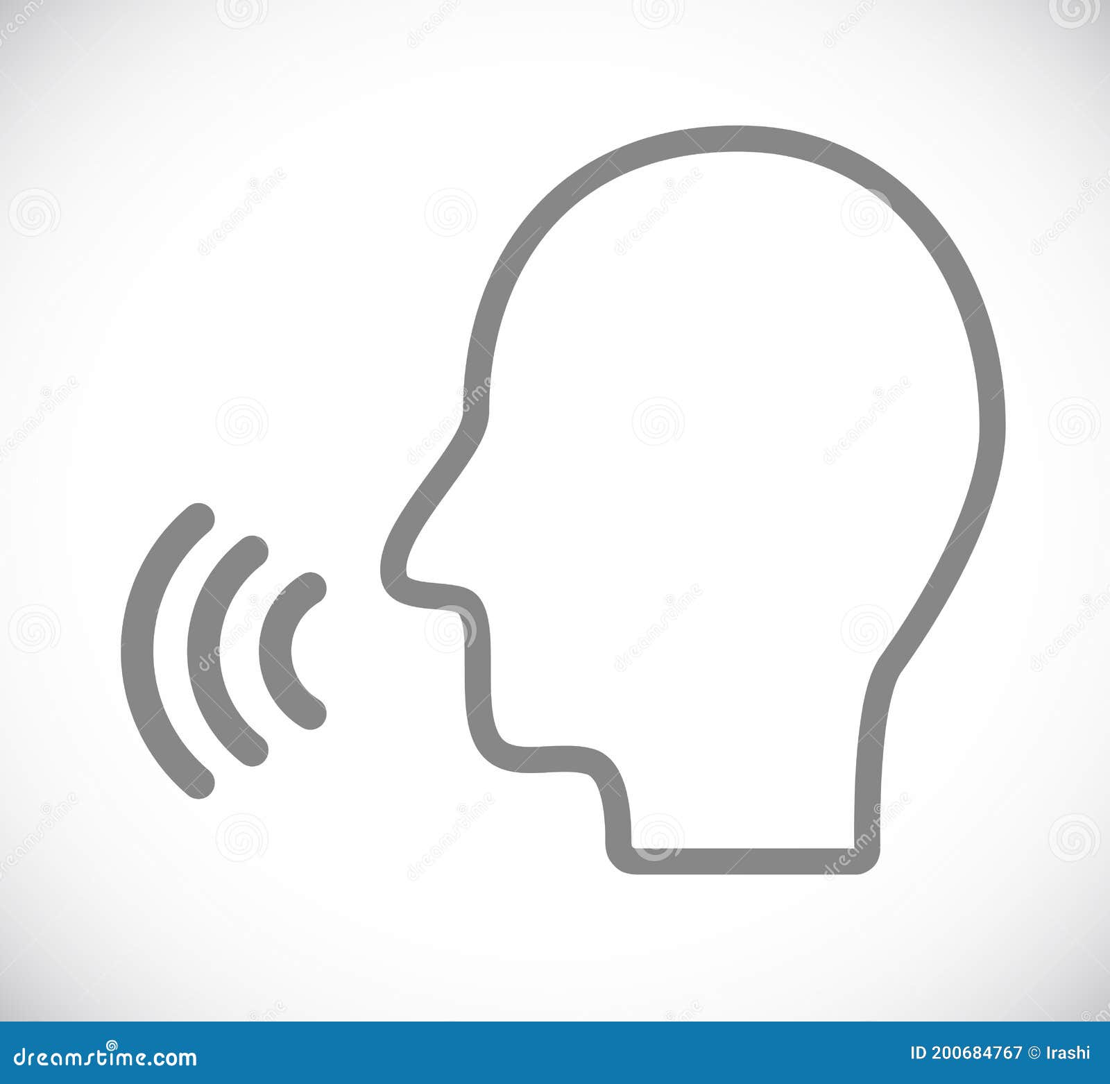 Head speak icon stock vector. Illustration of symbol - 200684767