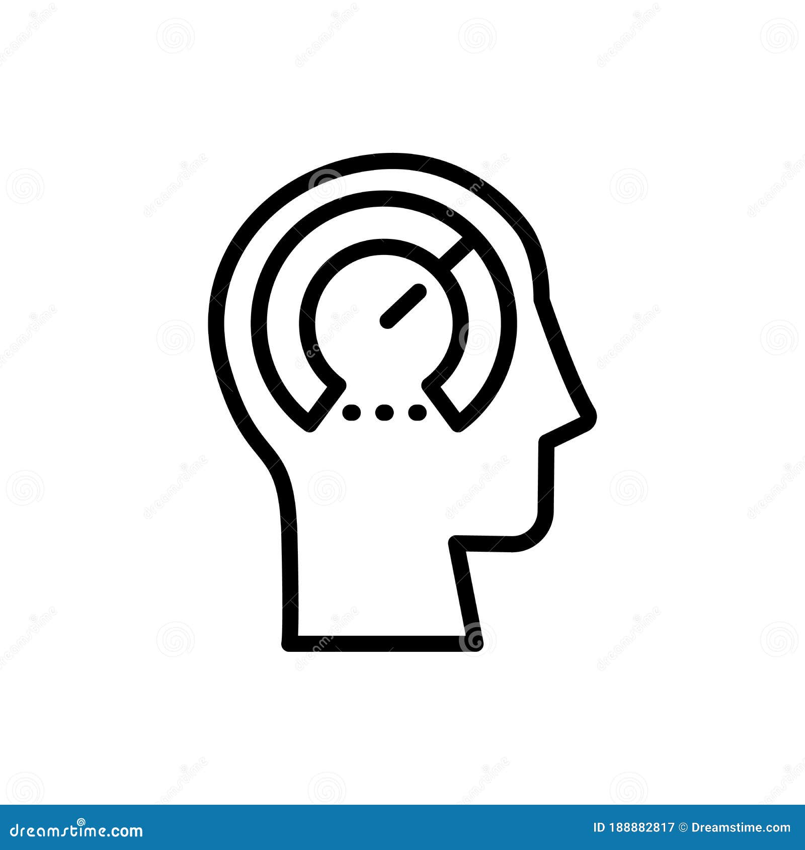 Head Speedometer Icon. Simple Line, Outline Vector Elements Of Brain ...