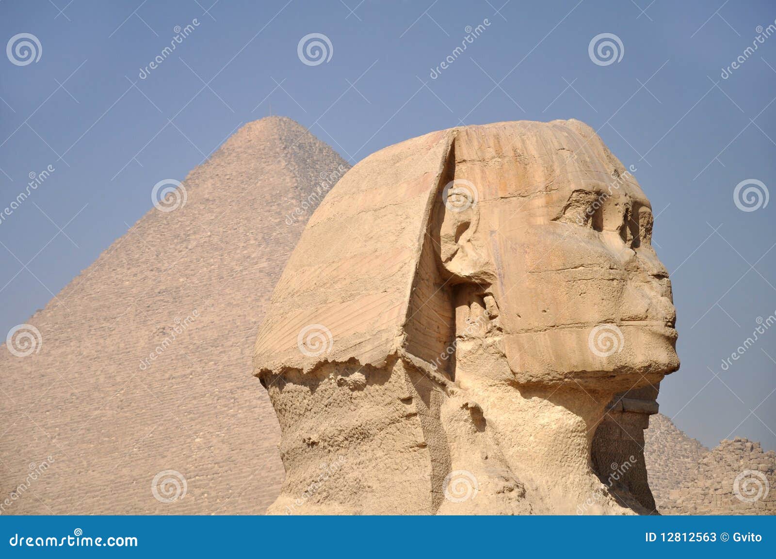 Head of a sphinx stock image. Image of statue, giza, museums - 12812563