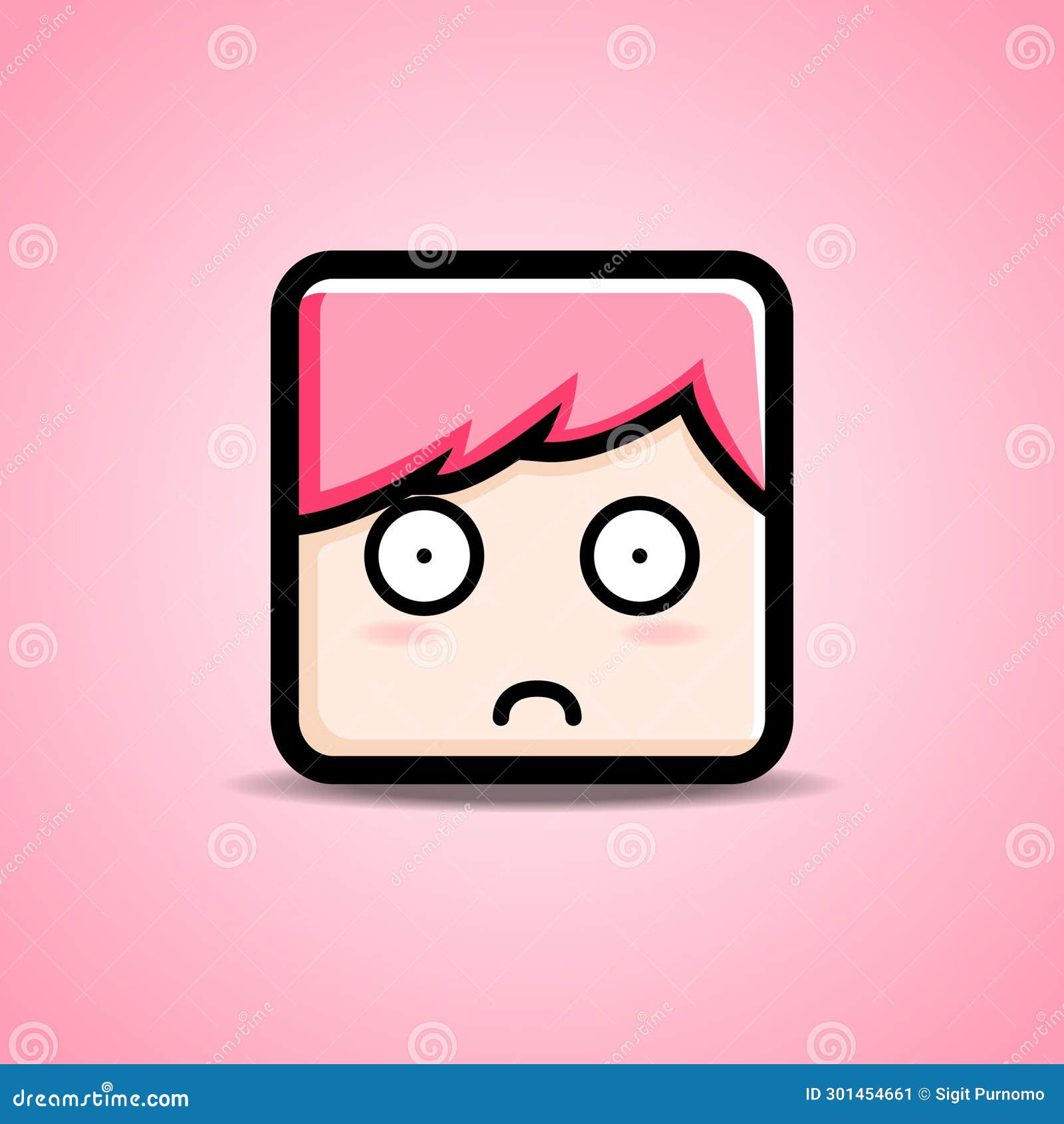 Set Of Avatar Cute Cartoon Ginger Girl In Glasses | CartoonDealer.com ...