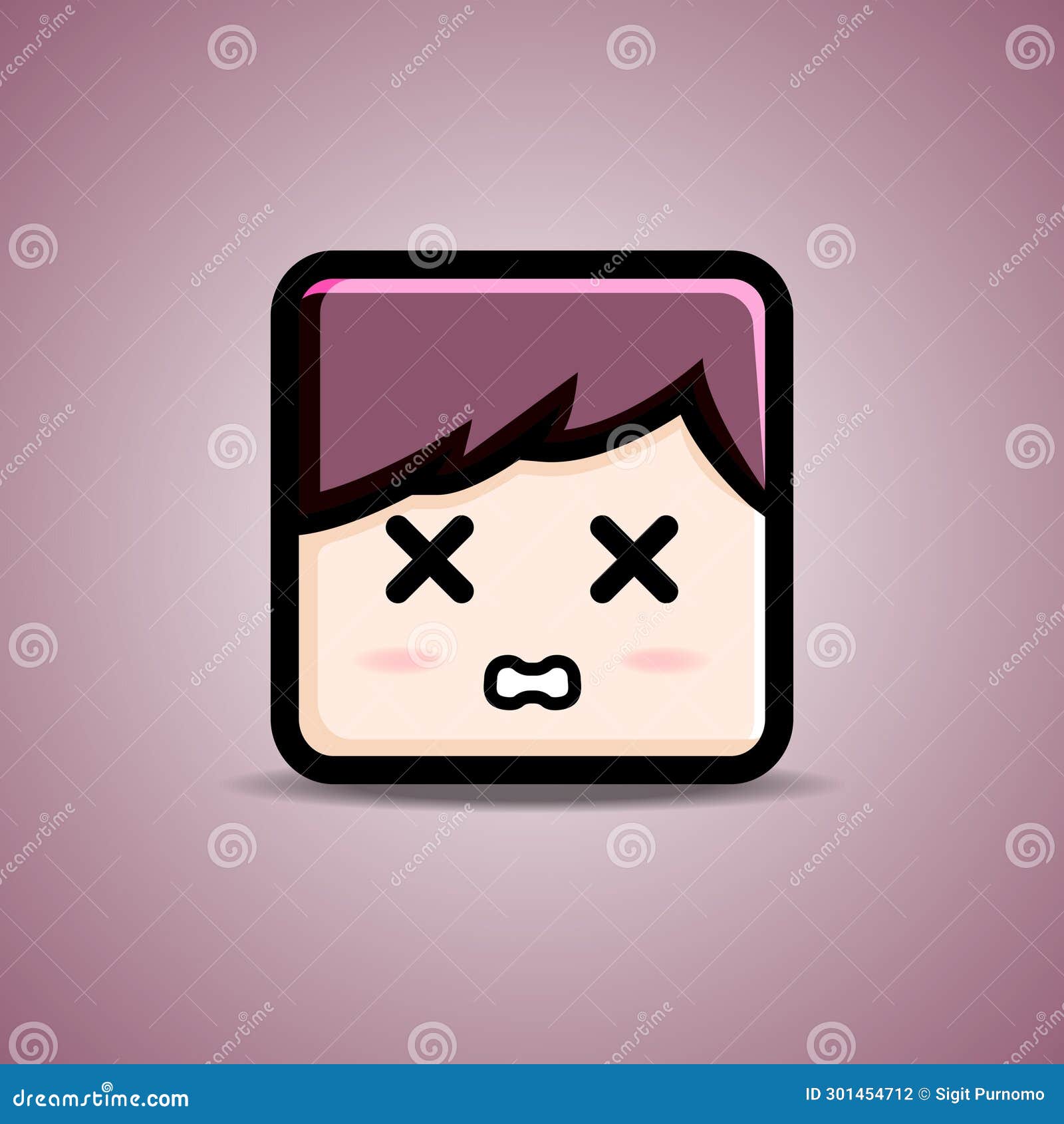 Set Of Avatar Cute Cartoon Ginger Girl In Glasses | CartoonDealer.com ...