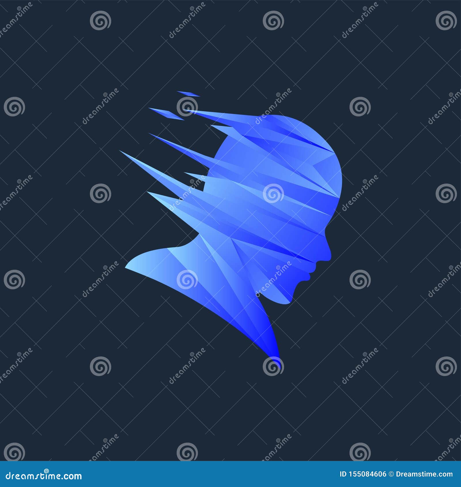 Head with a Stack of Colors Logo Vector Stock Vector - Illustration of ...