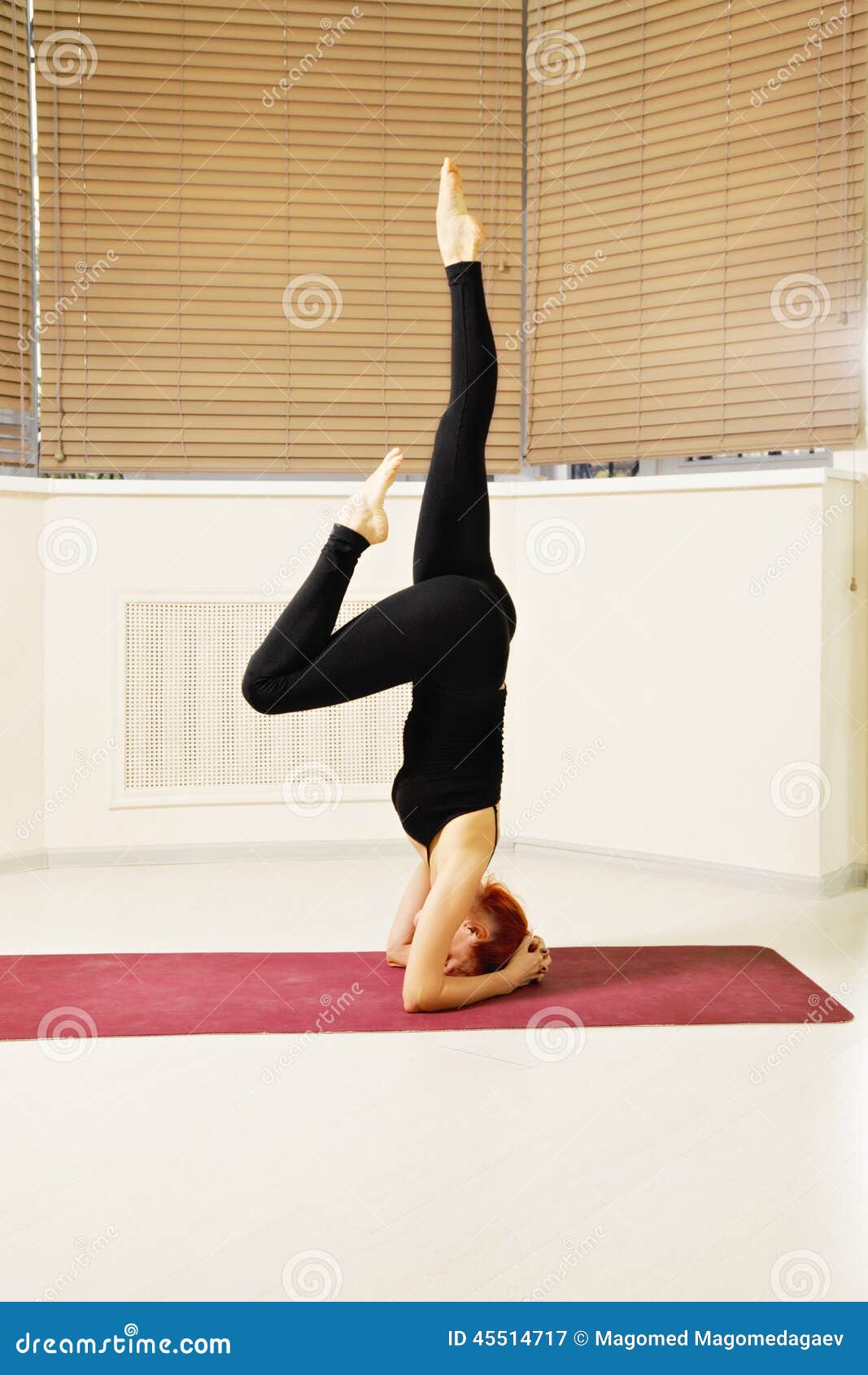 Head stand stock image. Image of woman, human, position - 45514717