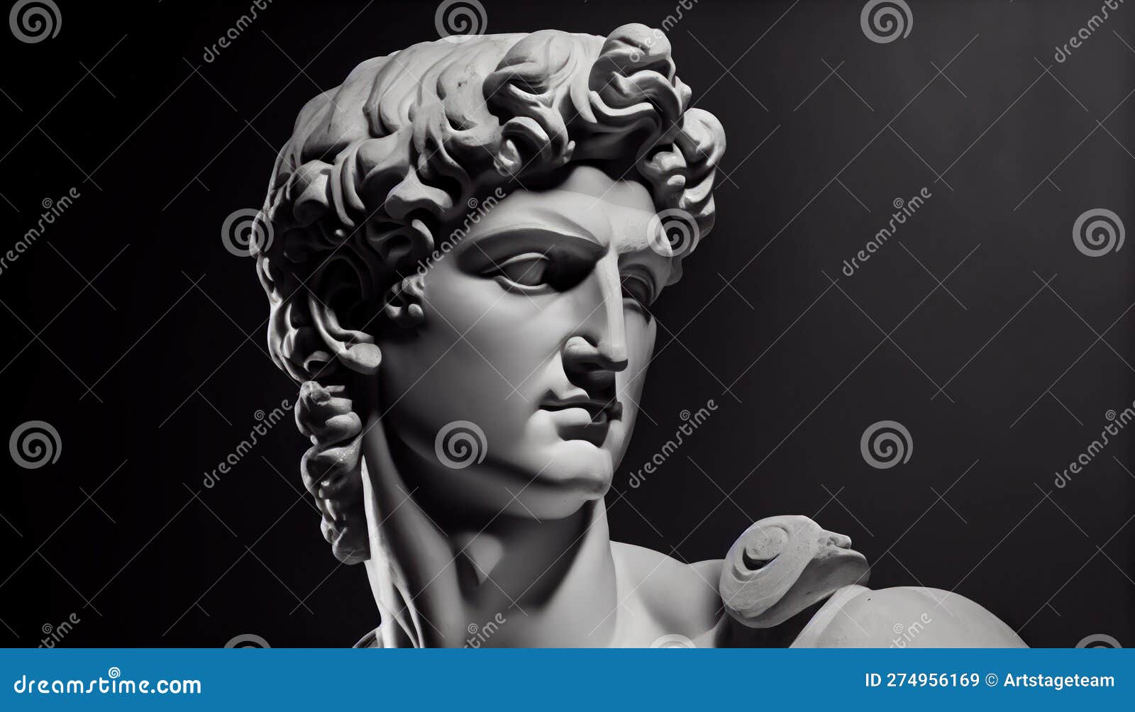 Statue Of David Or Apollo. Cartoon Vector | CartoonDealer.com #124686165