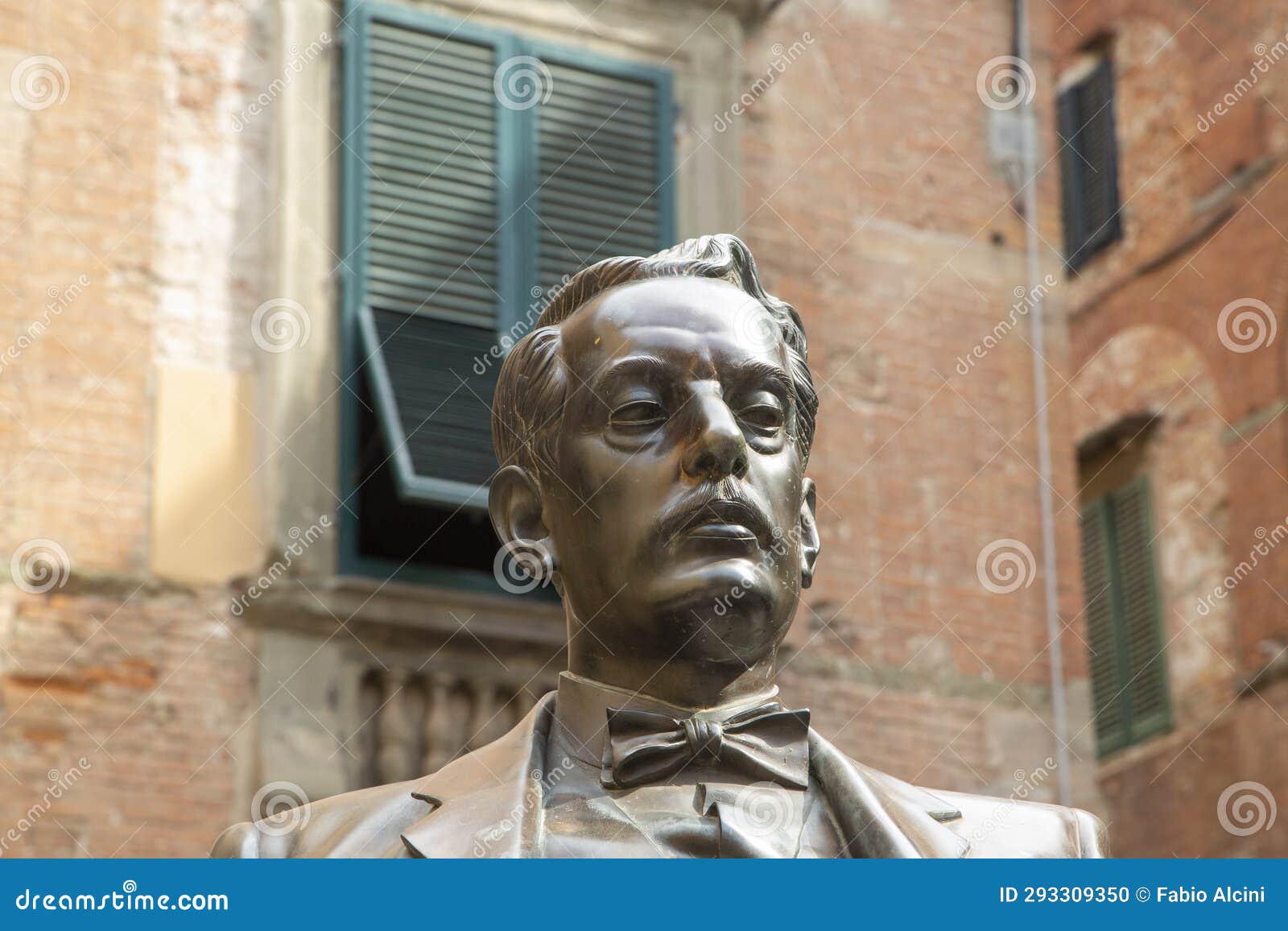 Head of Statue of Giacomo Puccini in Lucca Stock Photo - Image of ...