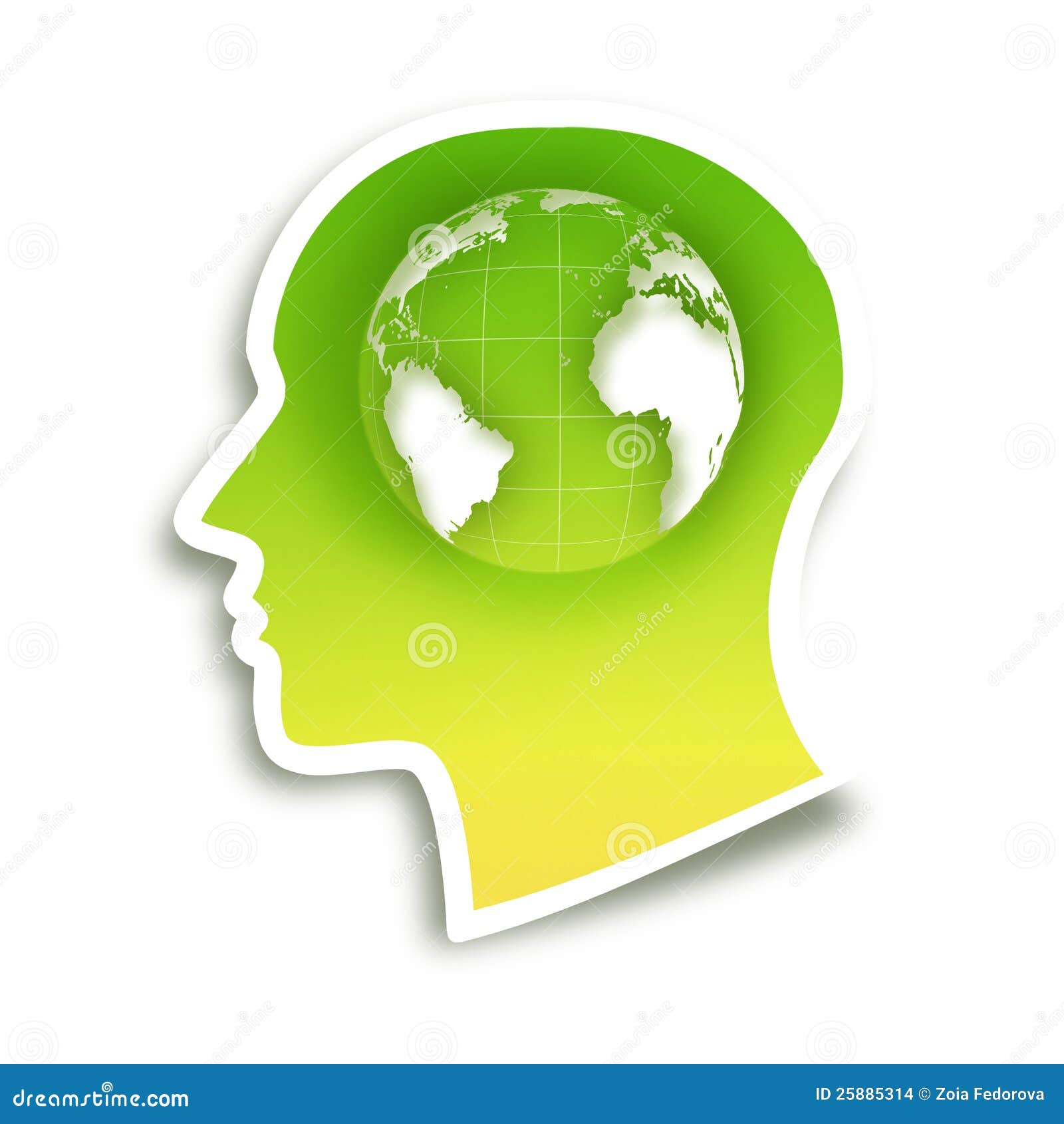 Head sticker stock illustration. Illustration of element - 25885314