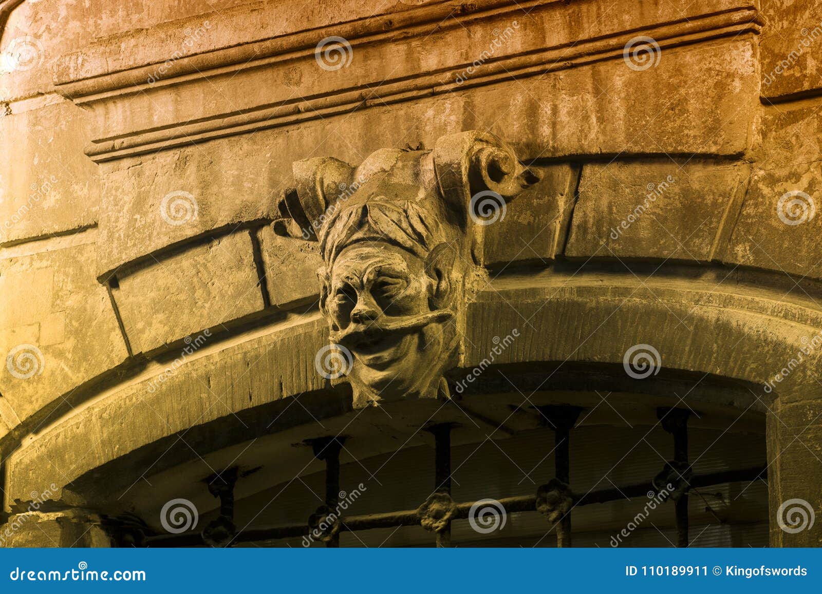 Head of the Stone Gatekeeper is Located Above the Entrance of an ...