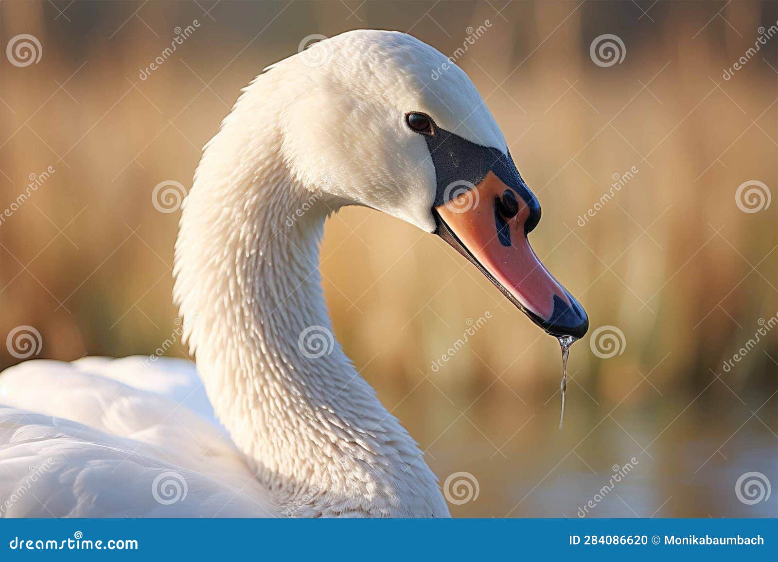 Head of Swan bird stock illustration. Illustration of swan - 284086620