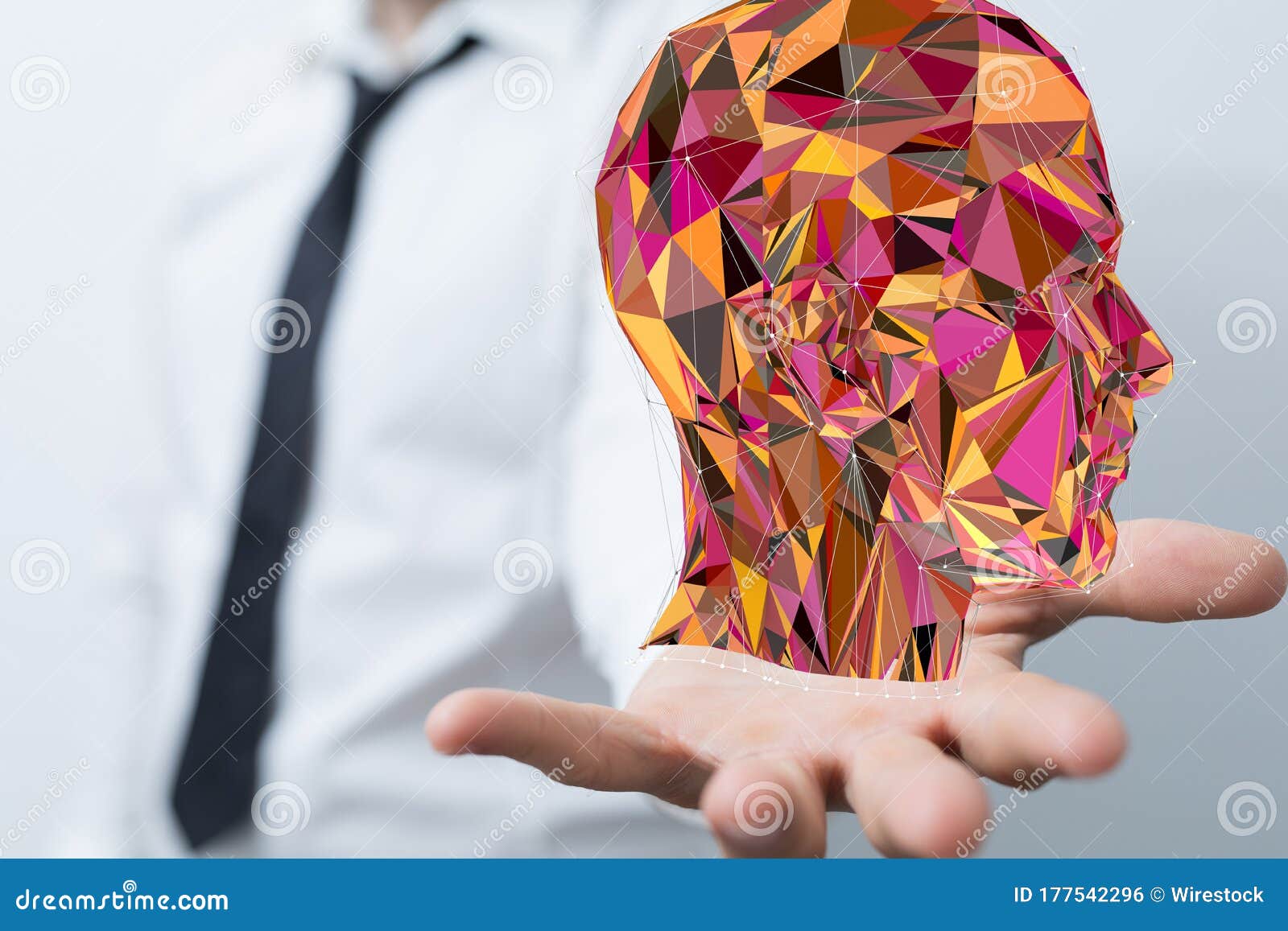 A Head with Symbol Neurons in Brain Stock Photo - Image of abstract ...