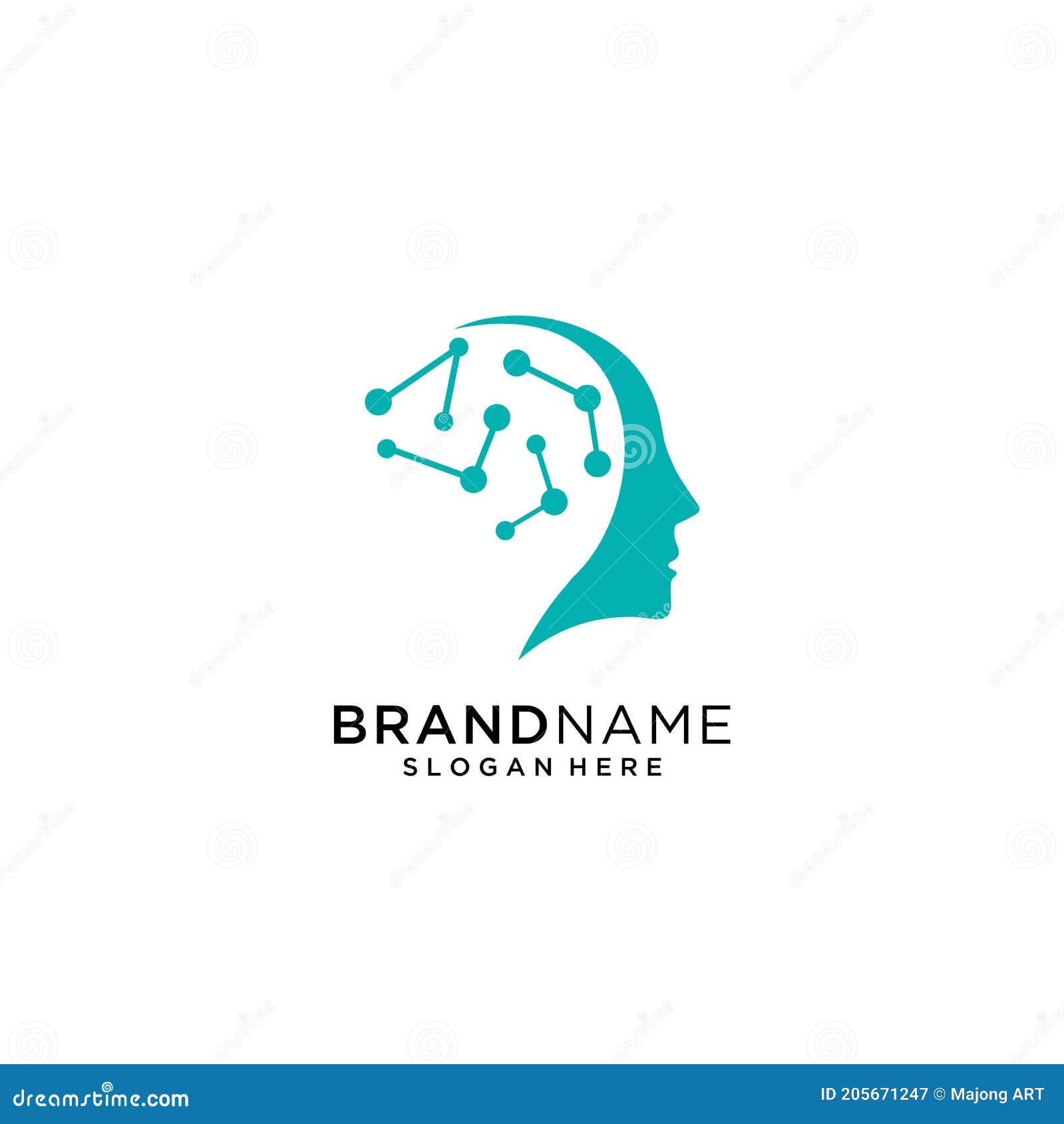 Head Tech Logo, Colorful Head Logo Concept Vector, Head Digital ...
