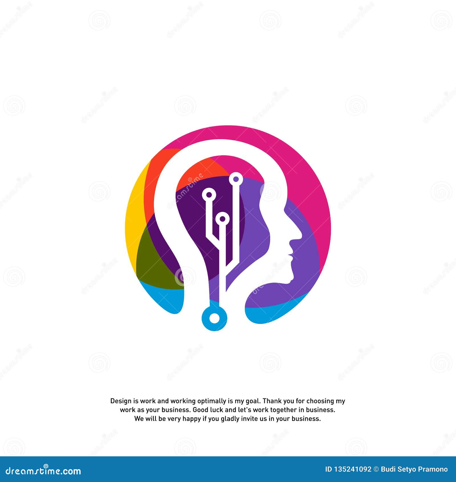 Head Tech Logo Concept, Brain Robotic Logo Vector - Vector Stock Vector ...