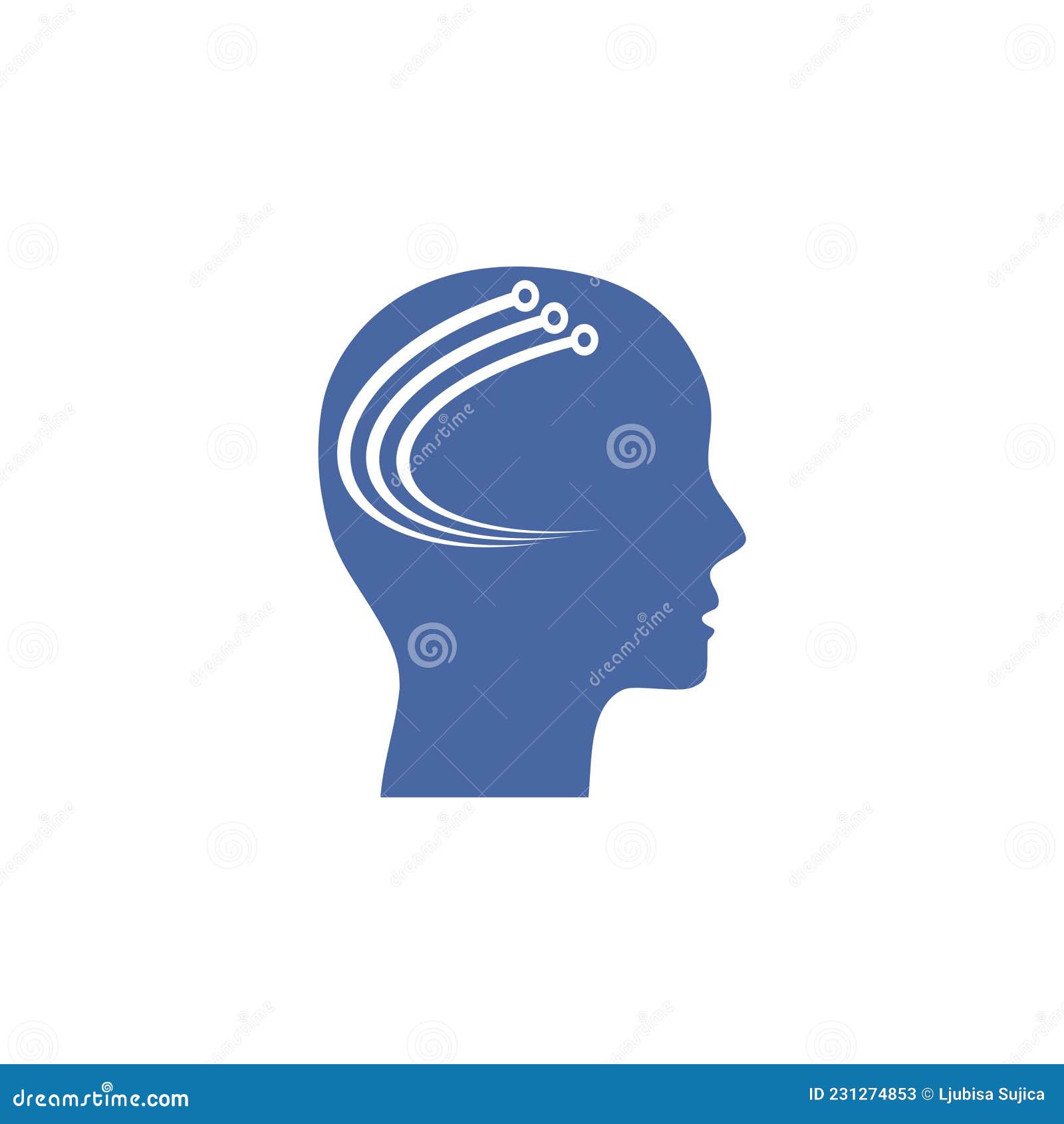 Head Tech Logo Icon Isolated on White Background Stock Vector ...