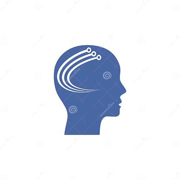 Head Tech Logo Icon Isolated on White Background Stock Vector ...