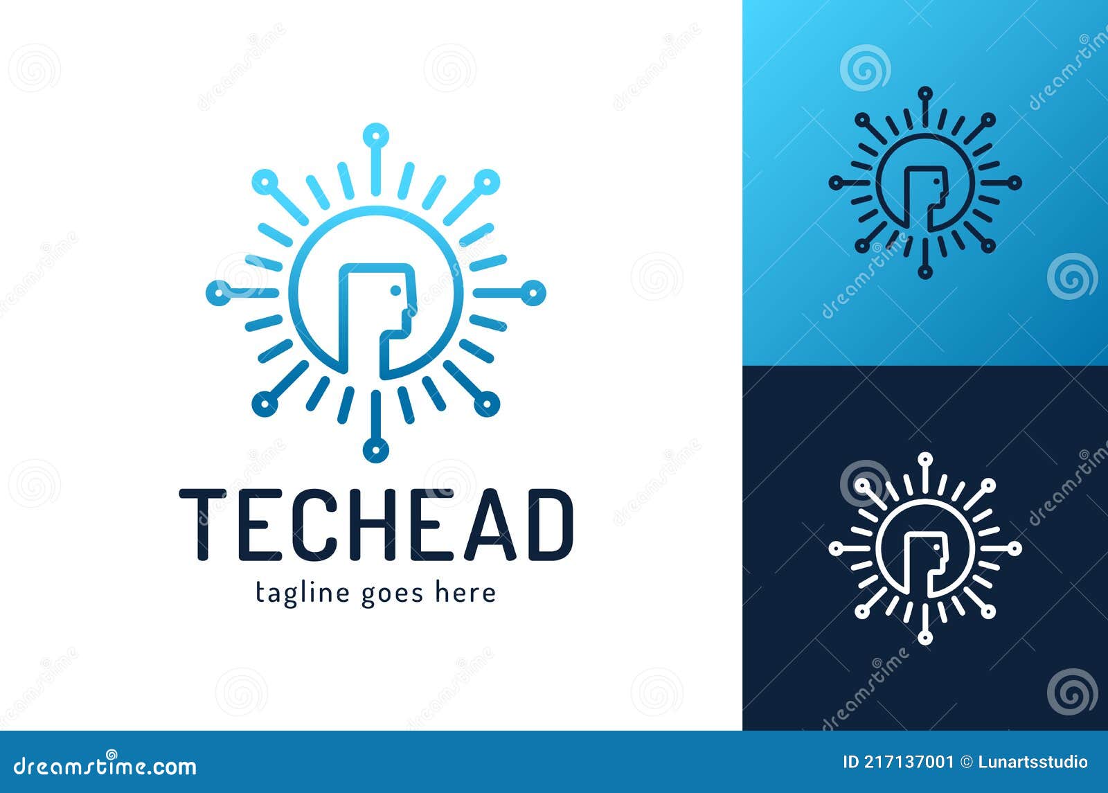 Head Tech Logo, Pixel Head Logo Concept Vector, Robotic Technology Logo ...