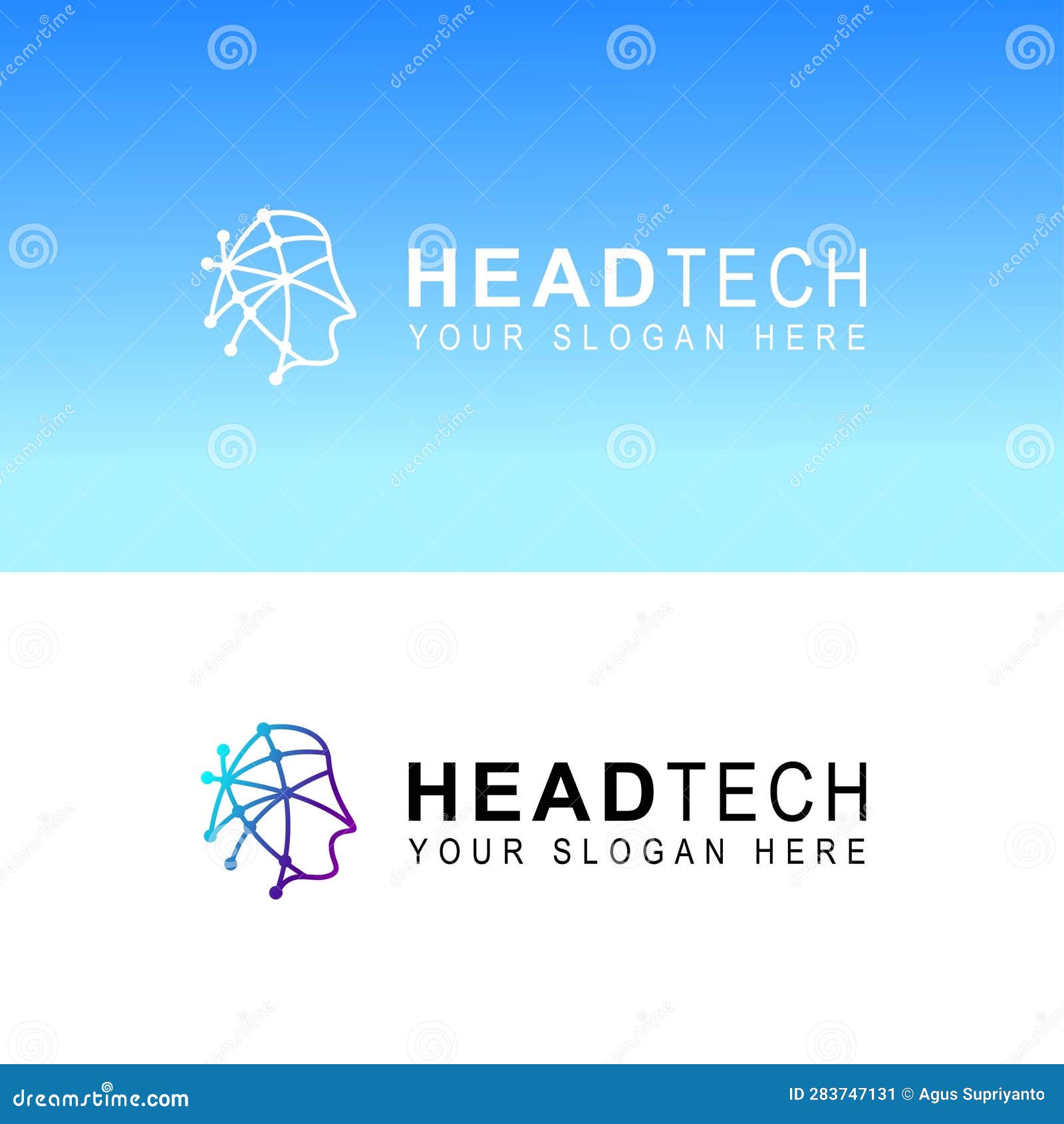 Head Tech Logo, Robotic Technology Logo Template Logo Design Stock ...